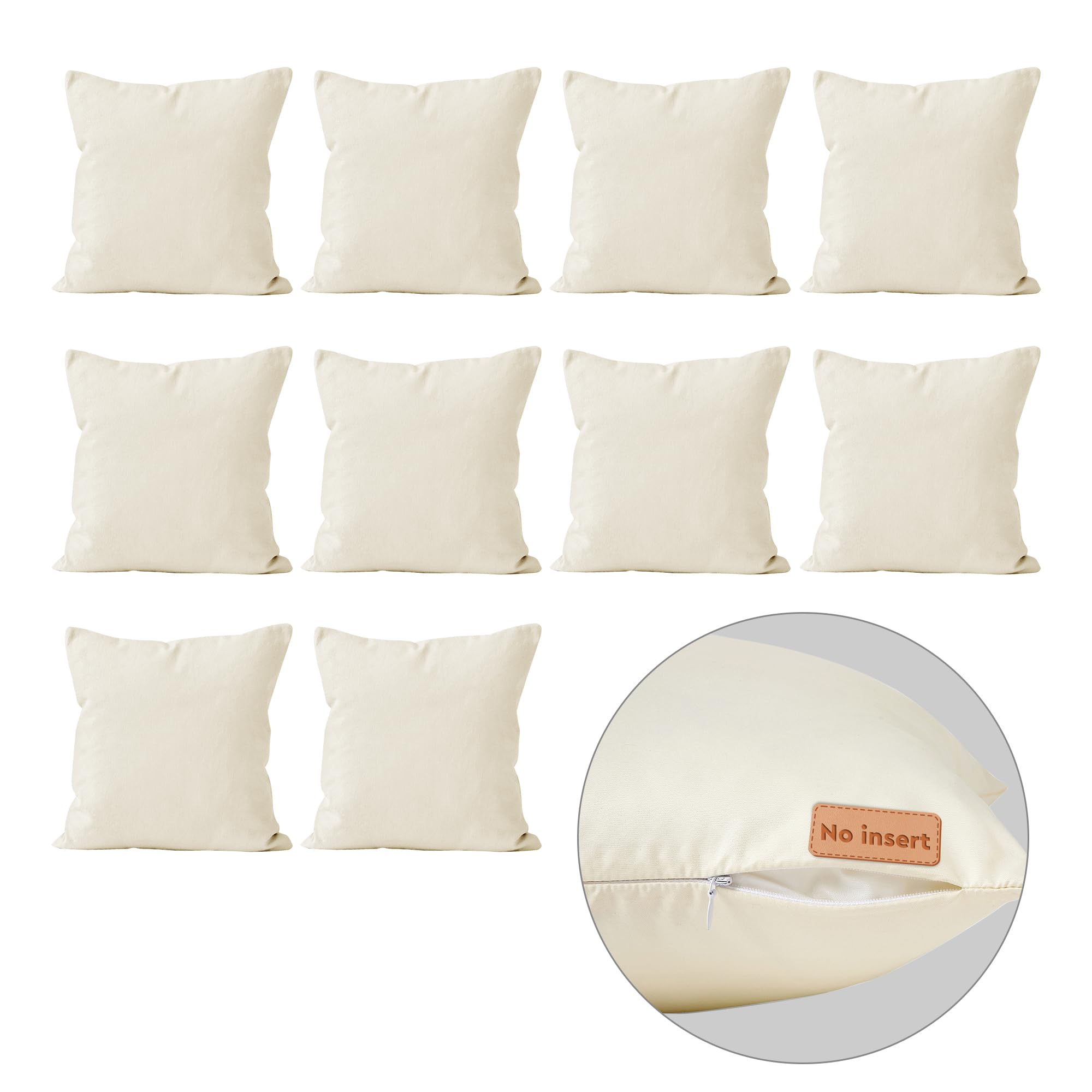 Encasa XO Sublimation Throw Pillow Covers (No Insert)| Natural | 20x20 ...