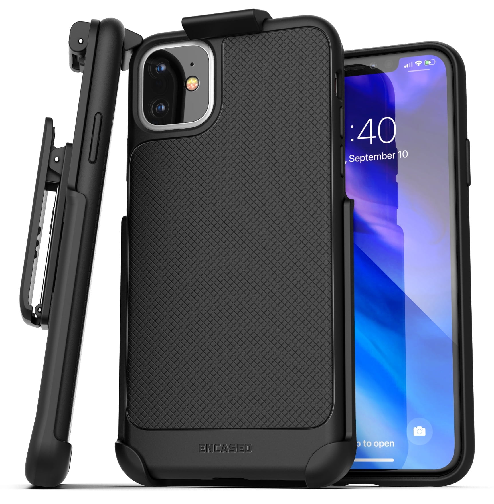 Encased, Belt Clip Case, Slim Armor with Holster for iPhone 11 Black ...