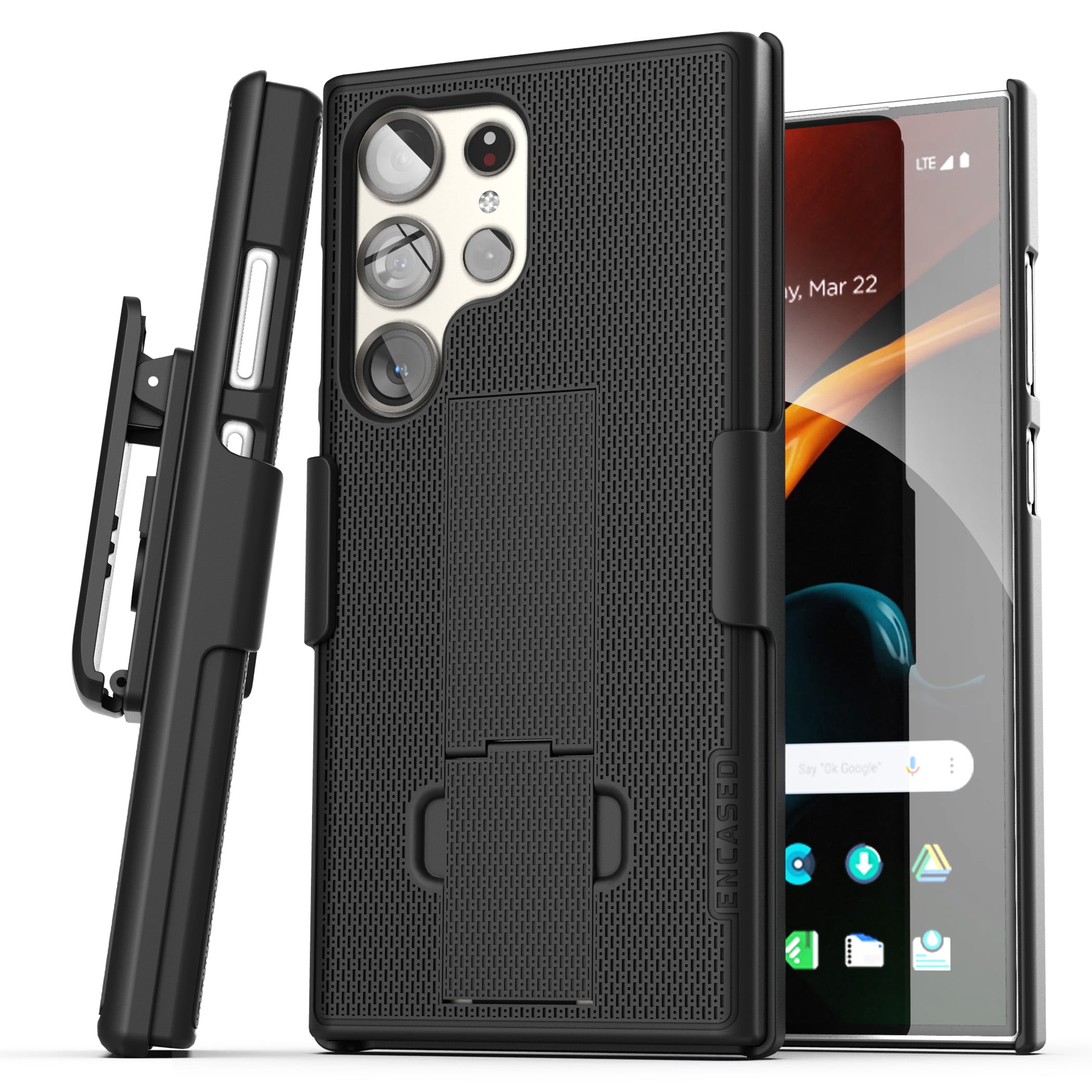 Encased DuraClip Designed for Samsung Galaxy S24 Ultra Belt Clip Case with Phone Holster and ...