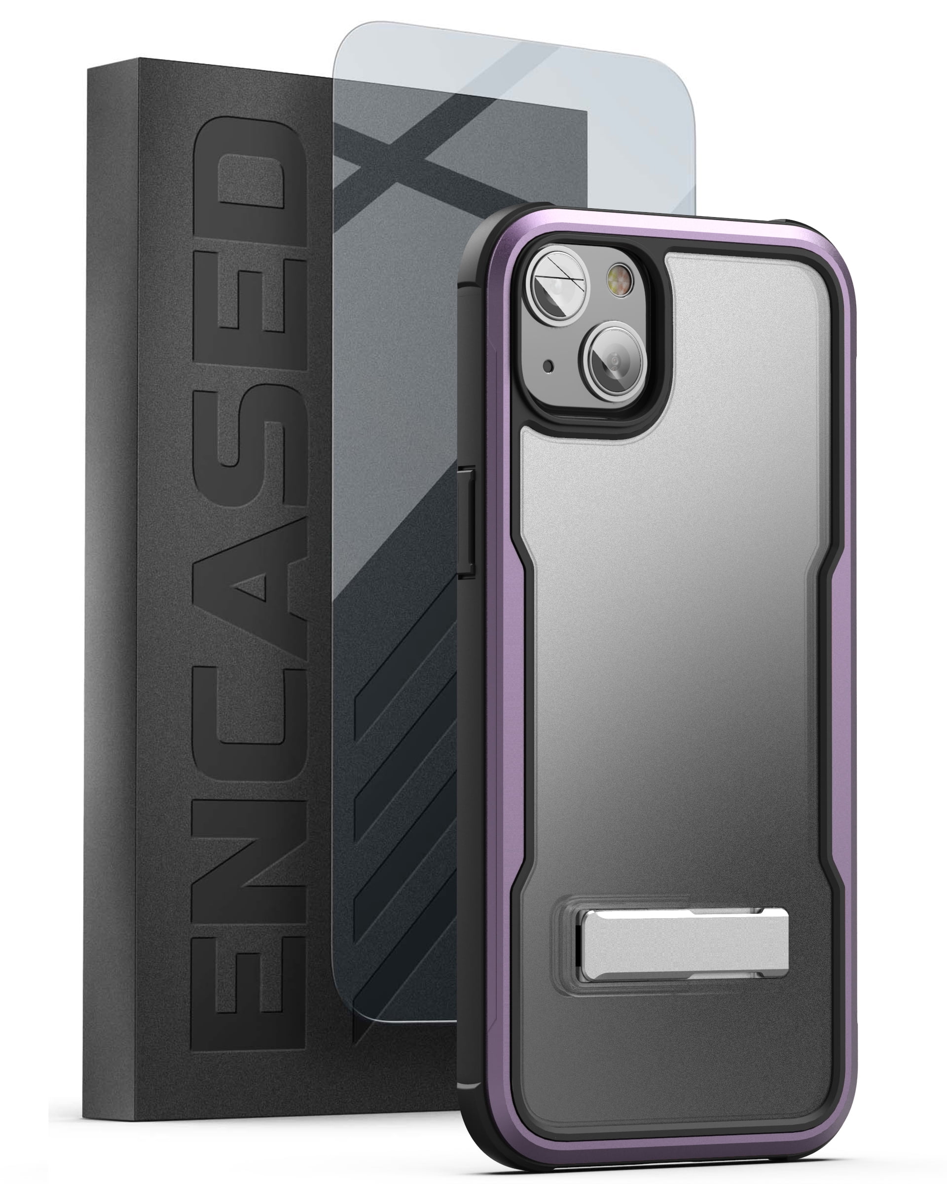 Encased Exos Armor Designed for iPhone 14 Case with Stand and Screen ...