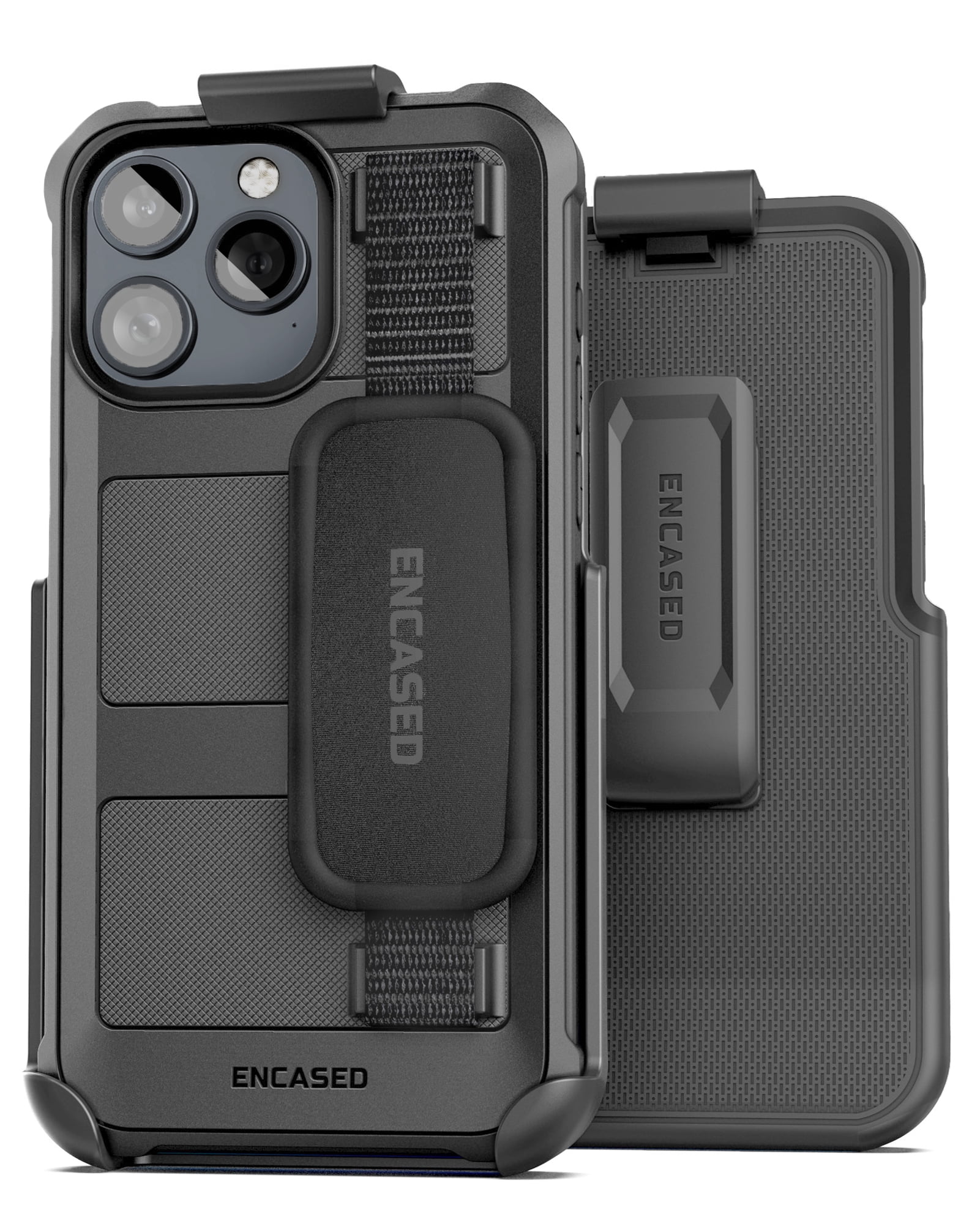 Encased Falcon Designed for iPhone 15 Pro Case with Hand Strap and Belt ...