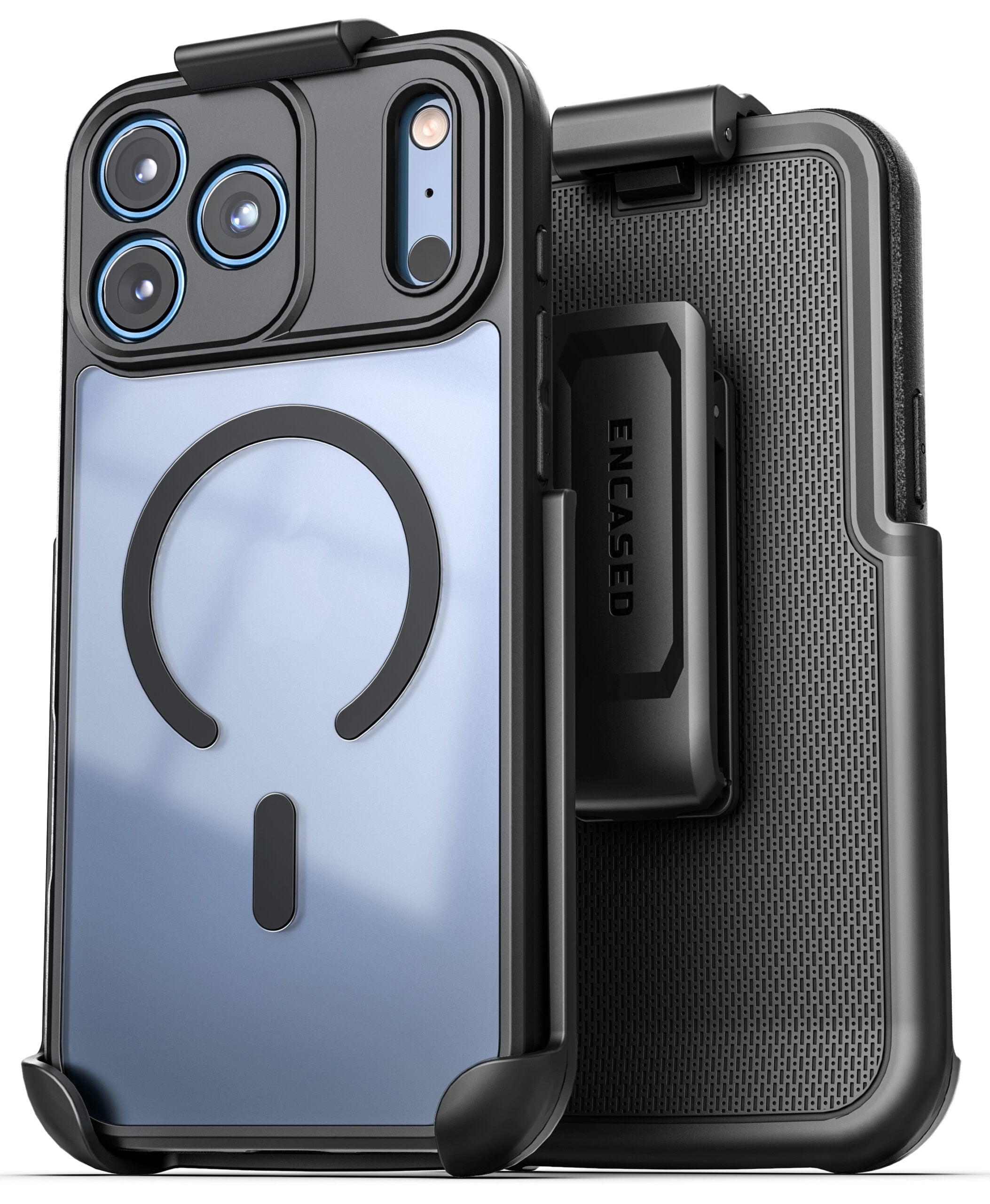 Encased for iPhone 17 Pro Frosted Phone Case with Belt Clip Holster ...
