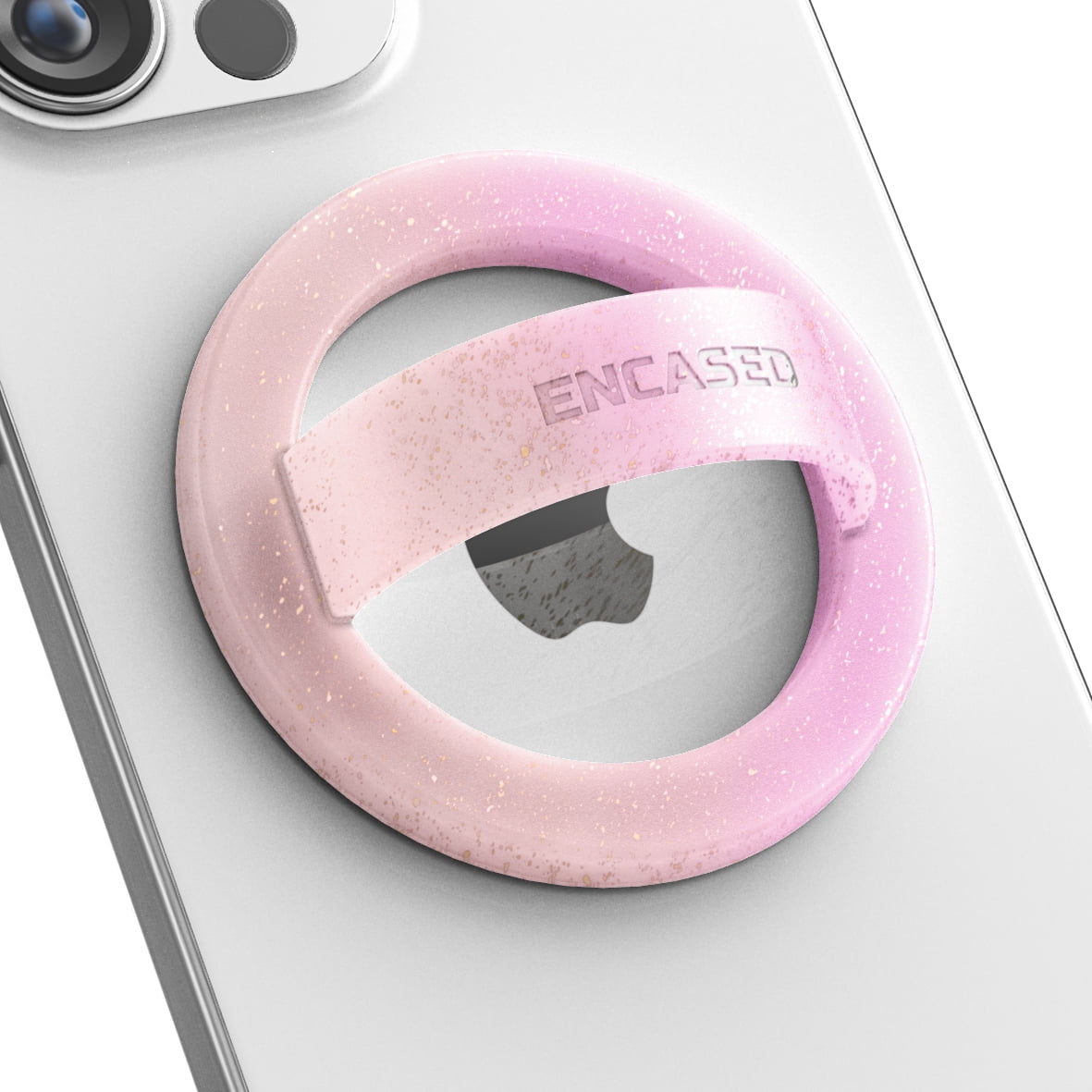 Encased Magnetic Phone Grip Holder (Compatible with MagSafe) Iridescent Silicone Finger Loop ...