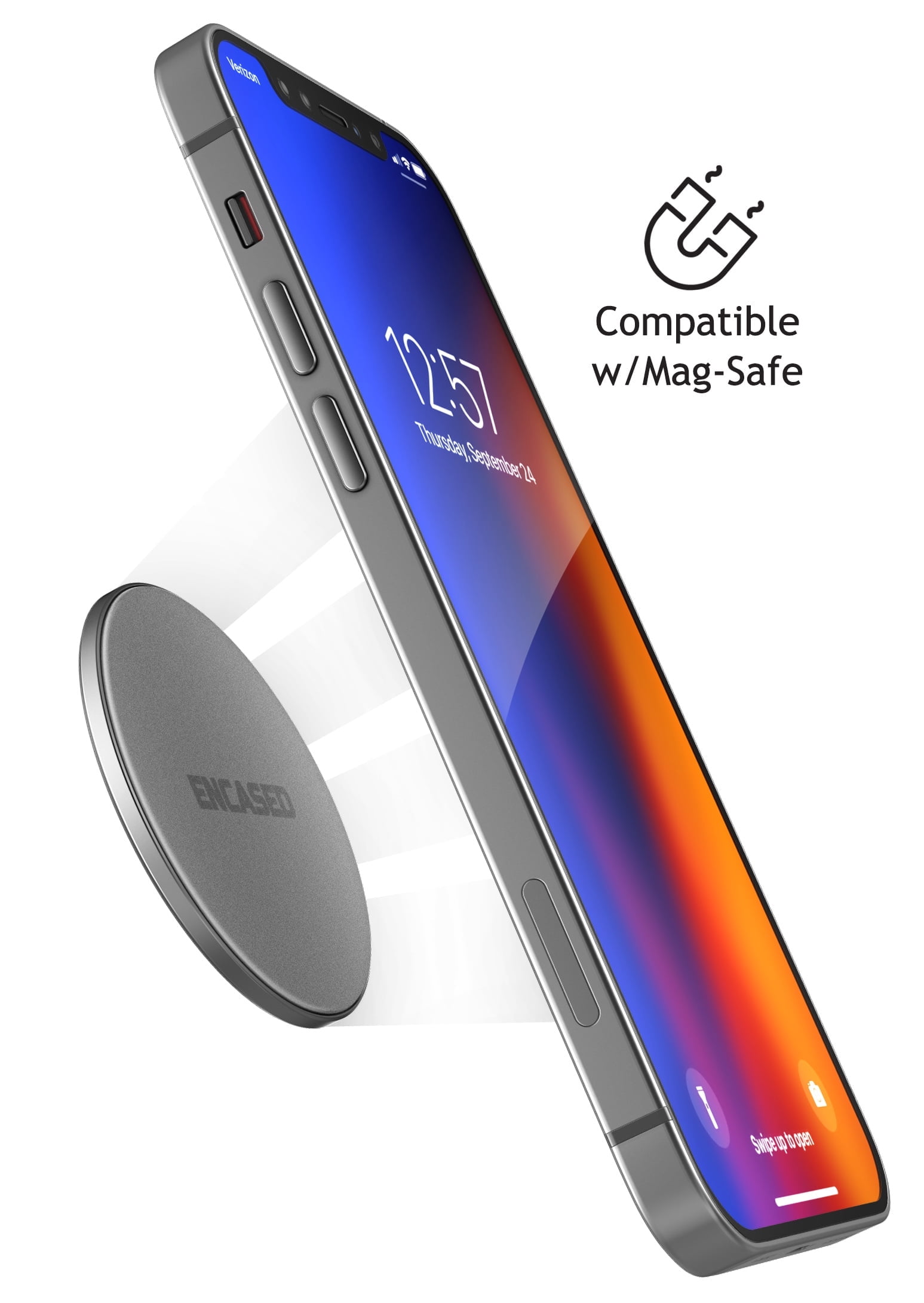 Encased Magnetic iPhone Mount Compatible with Magsafe, Sticky Holder ...