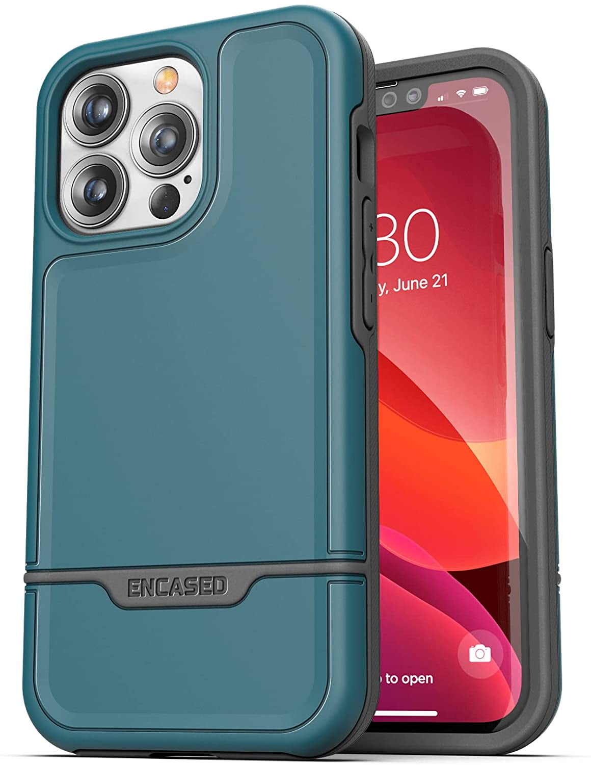Encased Rebel Series Designed for iPhone 13 Pro Case Protective Heavy ...
