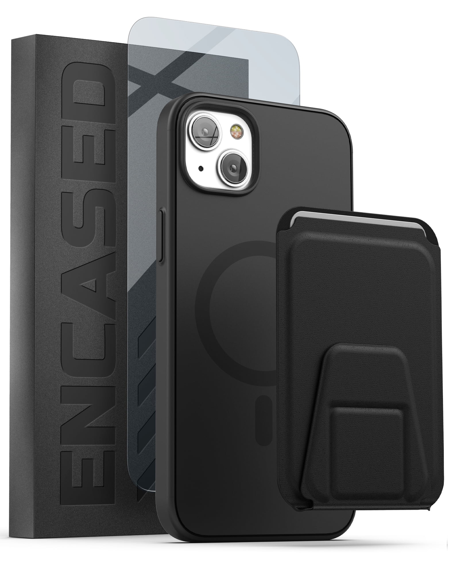 Encased SlimShield Case with Magnetic Card Holder for iPhone 14 with Screen Protector ...