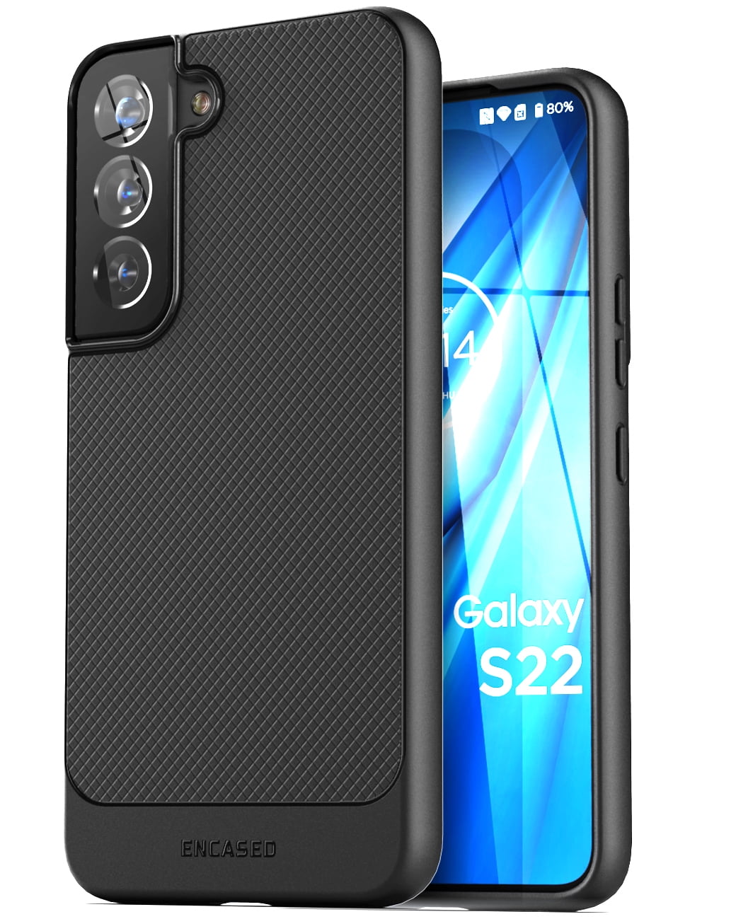 Magglass Thin Armor Samsung Galaxy S22 Case, Slim Black TPU Cover ...