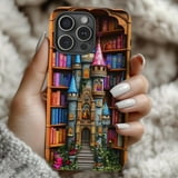 Enchanted Castle Bookcase Bookish Fairytale Phone Case with iPhone 17 ...