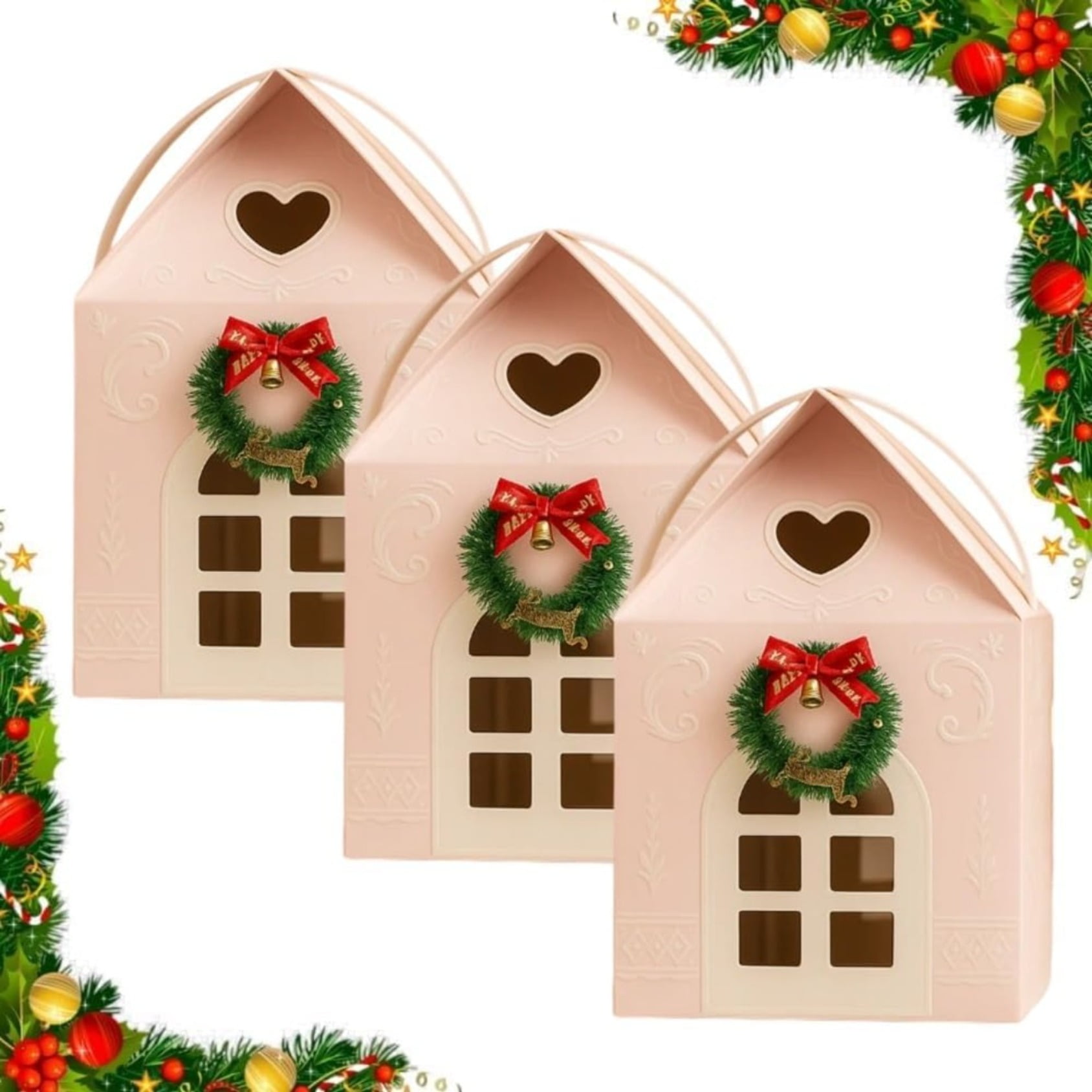Enchanted Christmas Cottage Gift Box, House Interior Decorations and ...