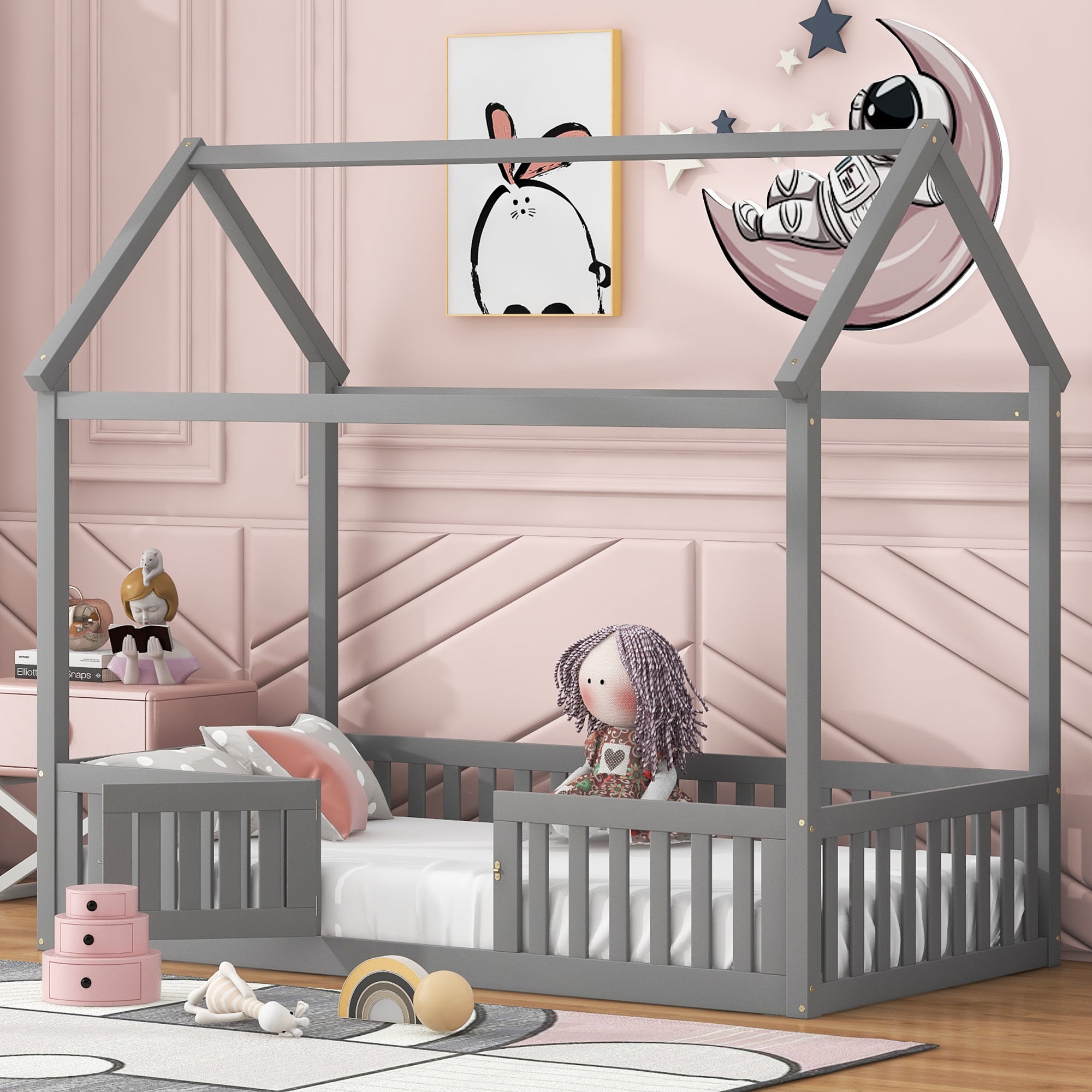 Enchanted Cottage Bed – Twin & Full Size Playhouse with Whimsical Roof ...