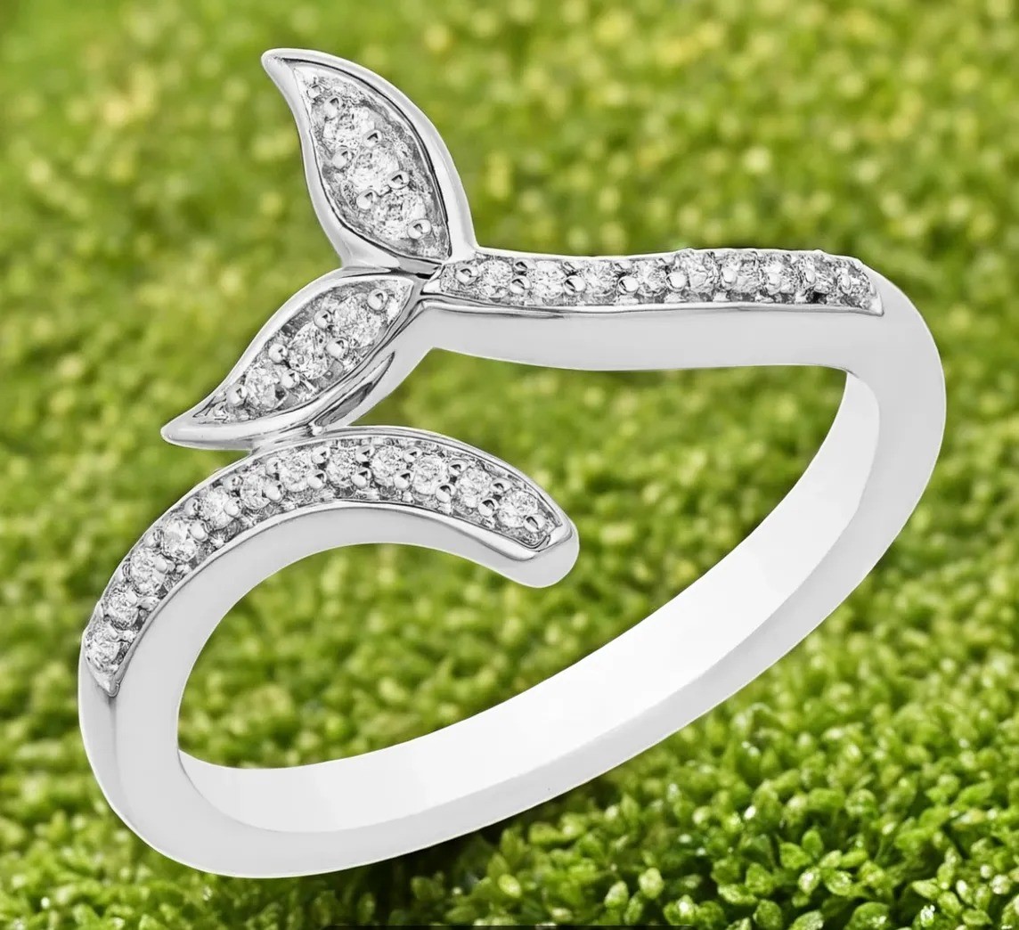 NILAKANTH JEWELS Ariel Ring, D Diamond Mermaid Ring, 0.16 CT, 925 ...