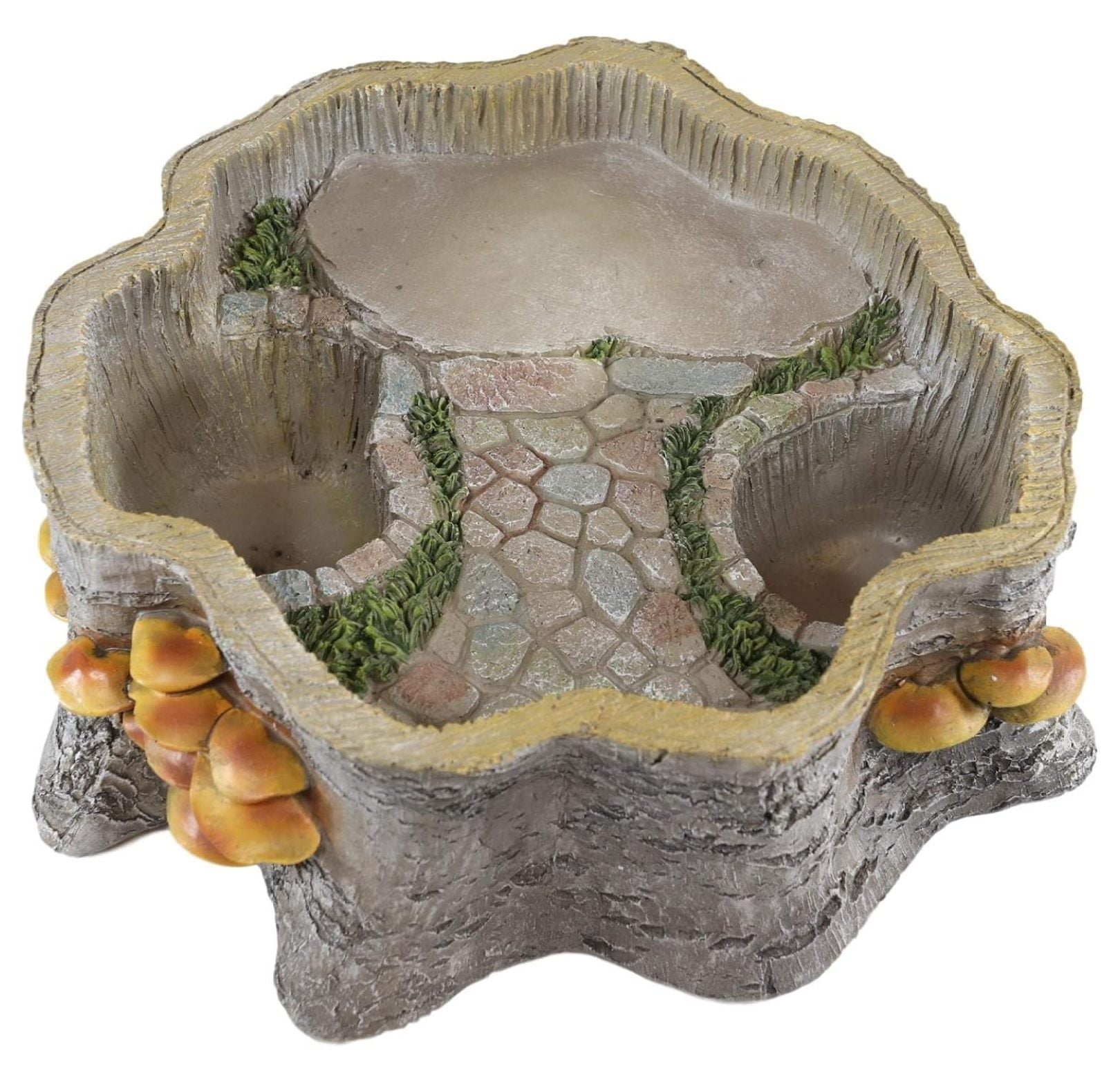 Enchanted Fairy Garden Tree Stump House Nook Display Figurine Miniature ...