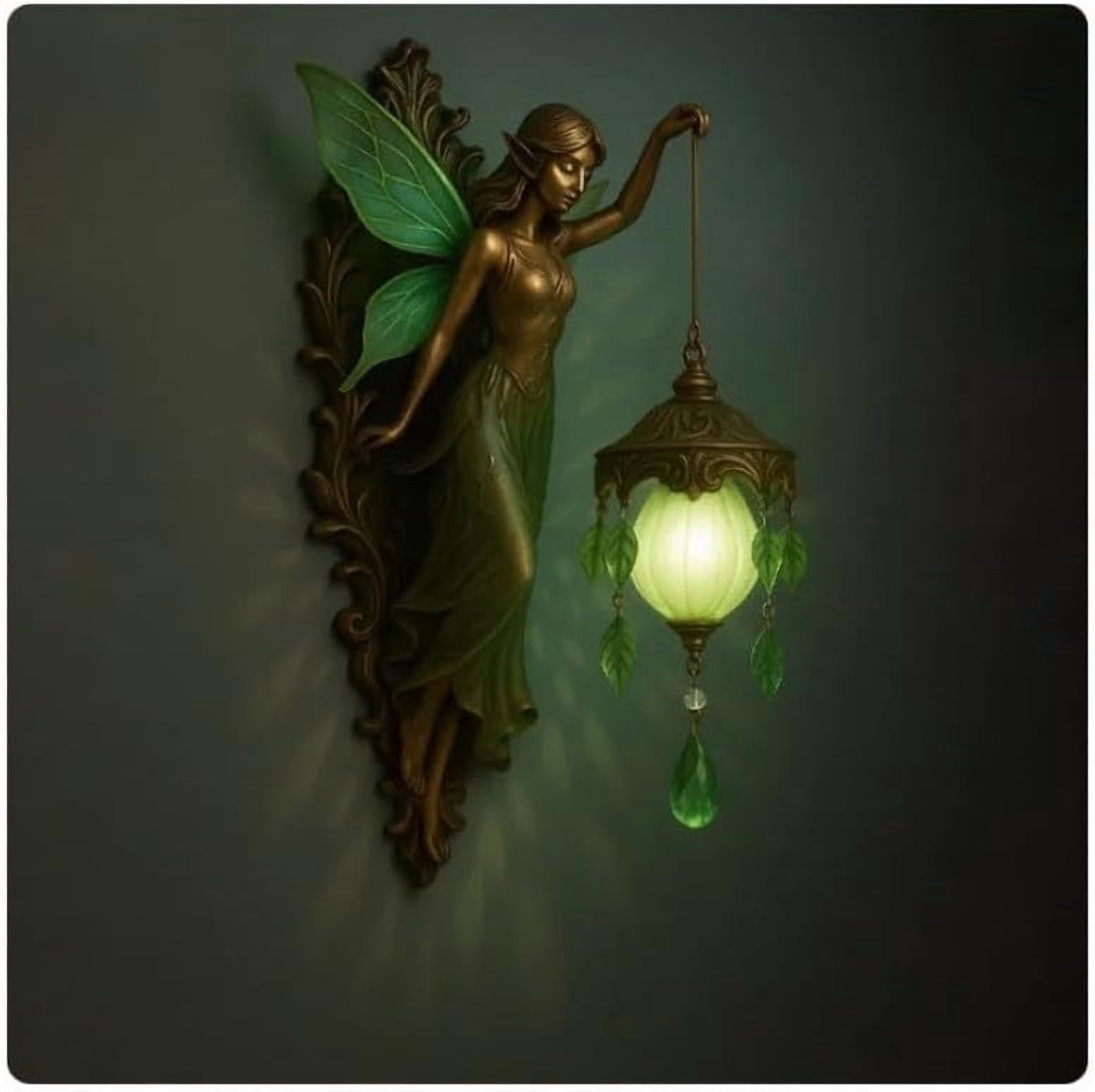 Enchanted Fairy Night Light - Vintage Style Wall Sconce with Frosted ...