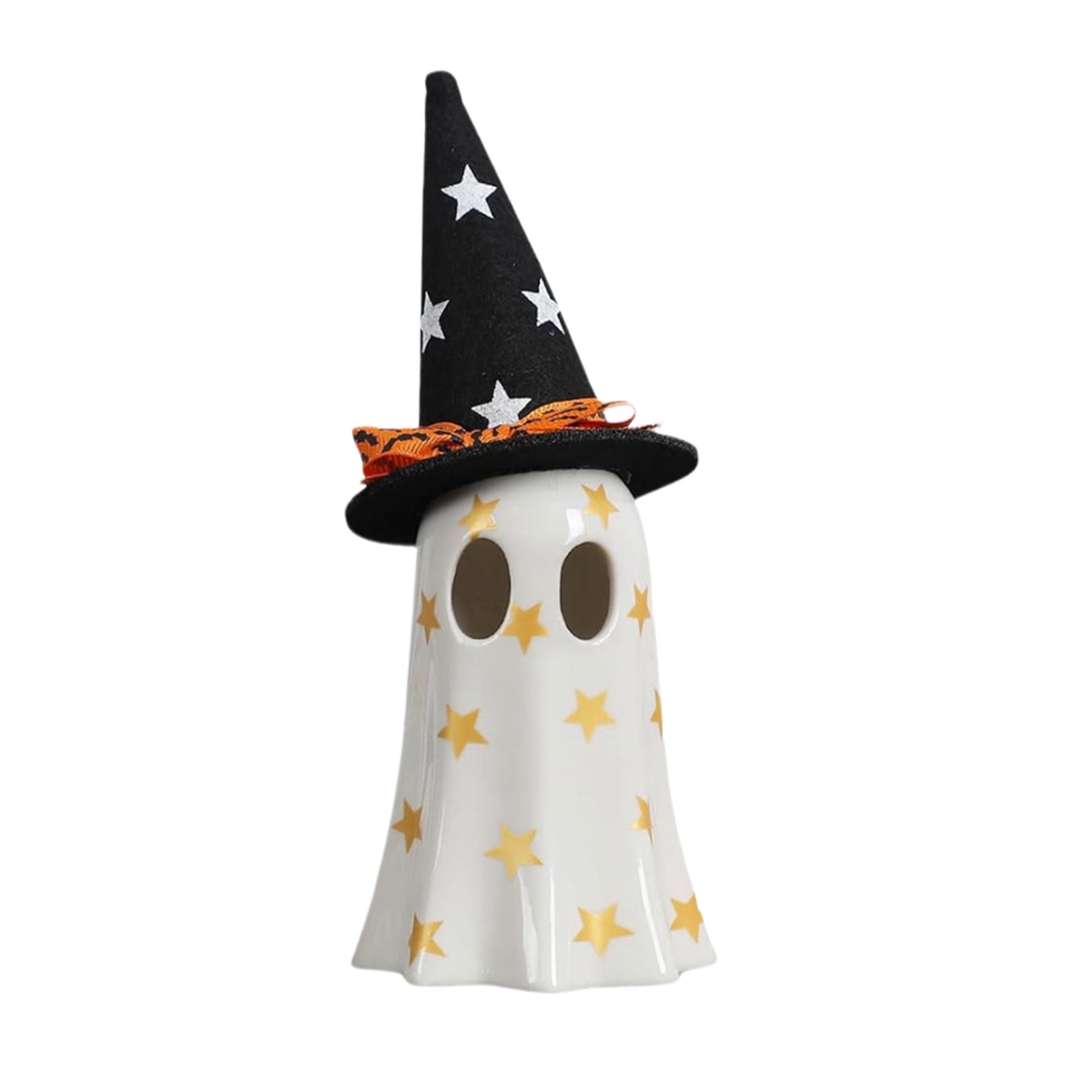 Enchanted Fall Season Ghost Figurine with Witch Hat for Indoor ...