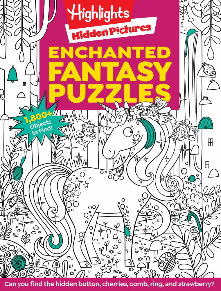 Enchanted Fantasy Puzzles: Seek and Find Puzzle Book, Fantasy Themed ...