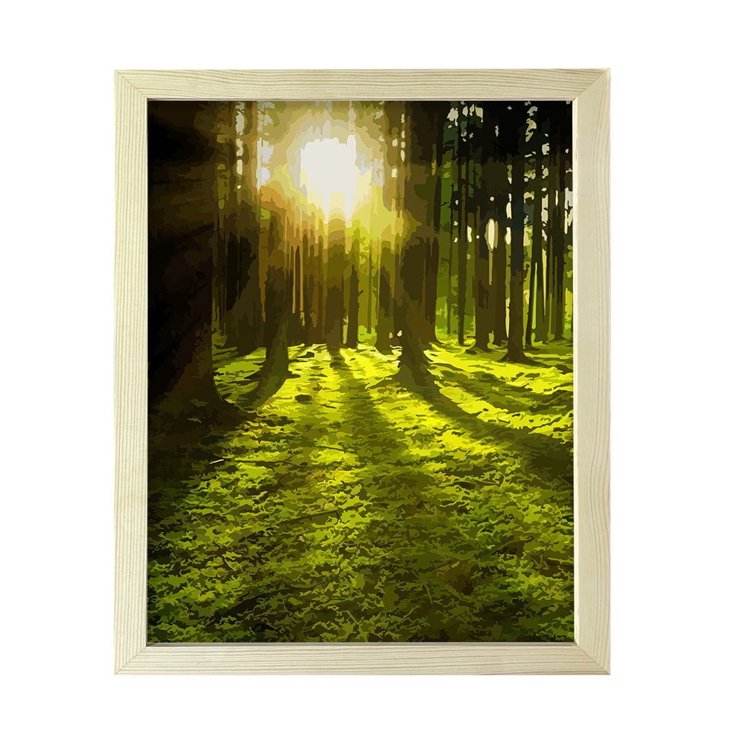 Enchanted Forest, 8 x 10 Wooden Framed Print Sign Easy Installation ...