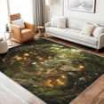 Enchanted Forest Area Rugs, Fantasy Woodland Pattern Carpet, Washable ...