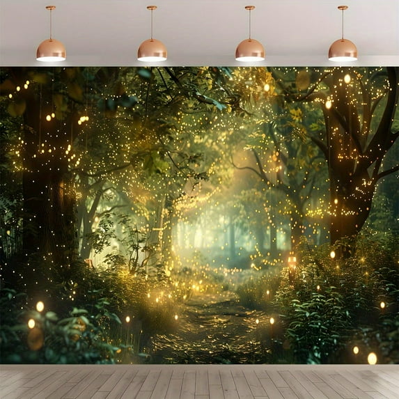 Enchanted Forest Backdrop Fairy Magic Forest Photography Background ...