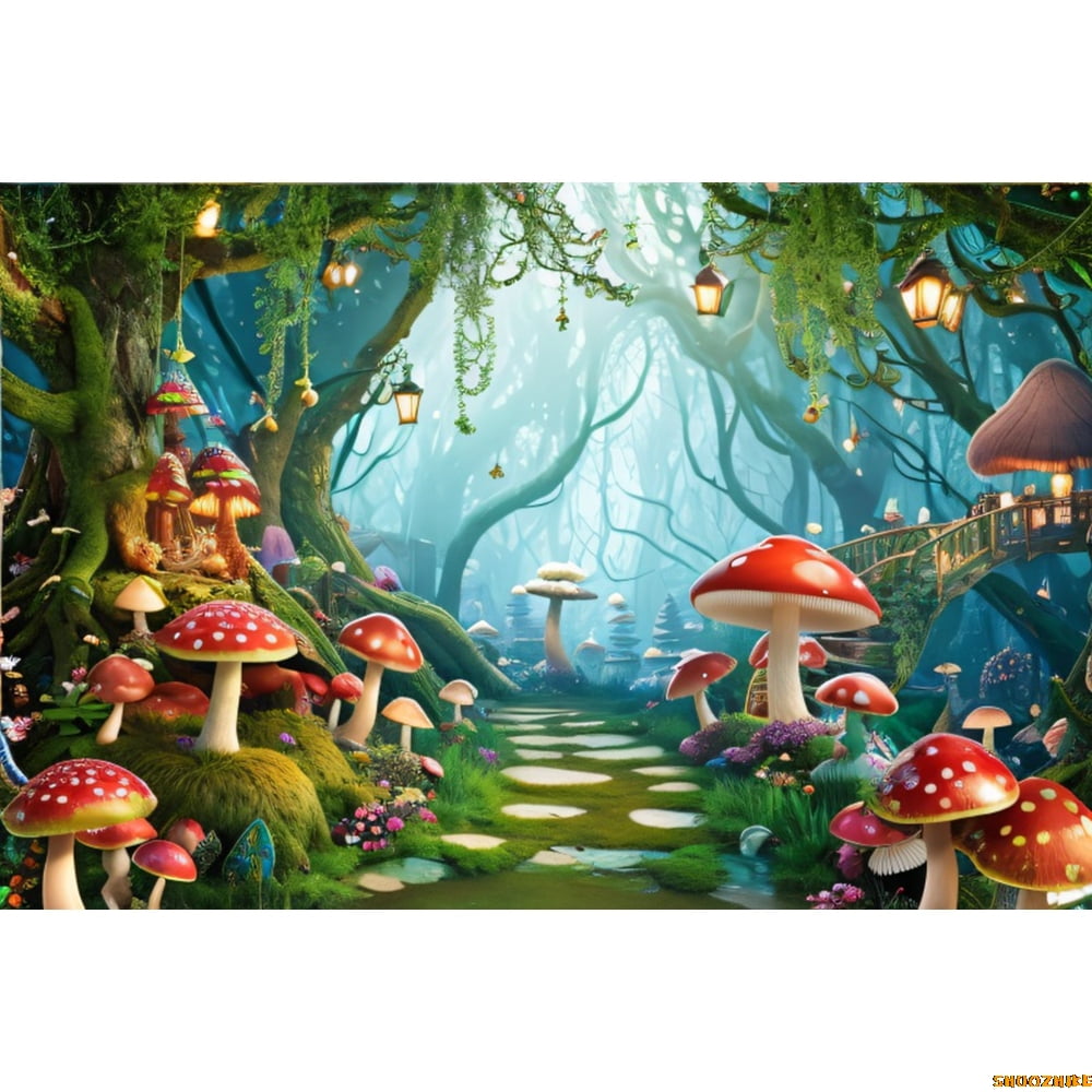 Enchanted Forest Backdrop Fairy Tale Fairyland Dreamy Natural Jungle ...