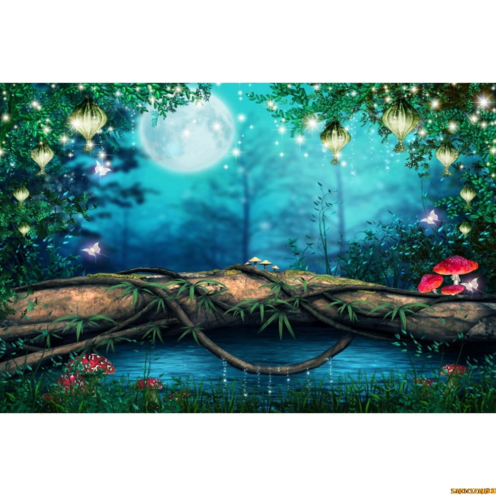 Enchanted Forest Backdrop Fairy Tale Fairyland Dreamy Natural Jungle ...