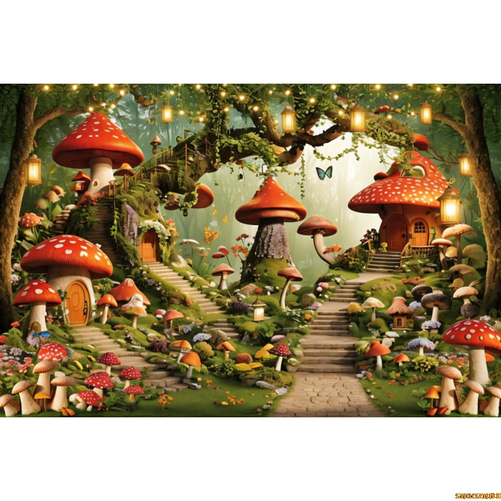 Enchanted Forest Backdrop Fairy Tale Fairyland Dreamy Natural Jungle ...
