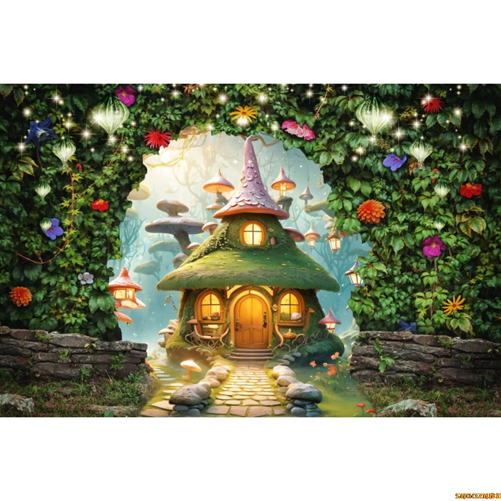 Enchanted Forest Backdrop Fairy Tale Fairyland Dreamy Natural Jungle ...
