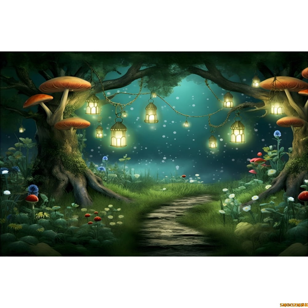 Enchanted Forest Backdrop Fairy Tale Fairyland Dreamy Natural Jungle ...