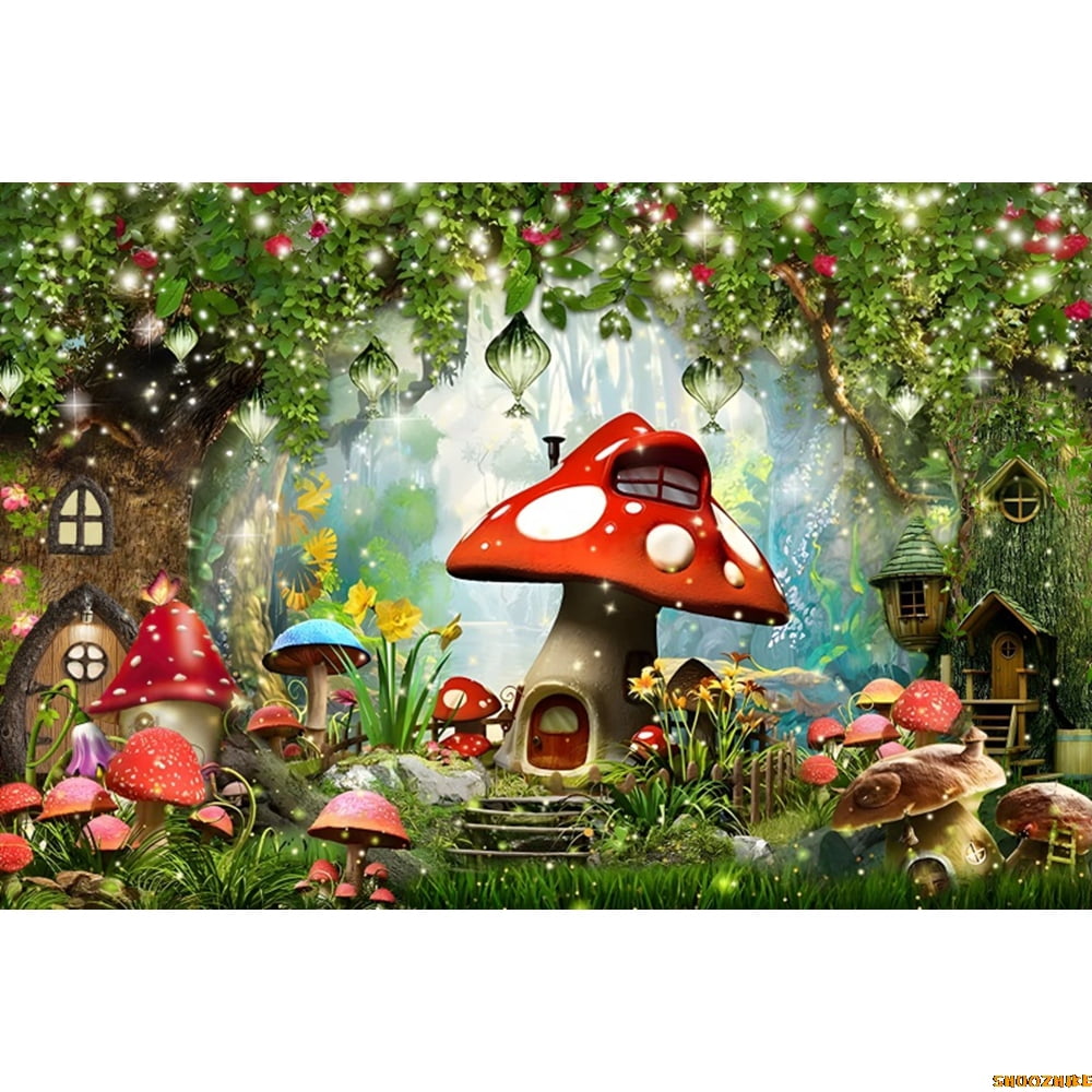 Enchanted Forest Backdrop Fairy Tale Fairyland Dreamy Natural Jungle ...