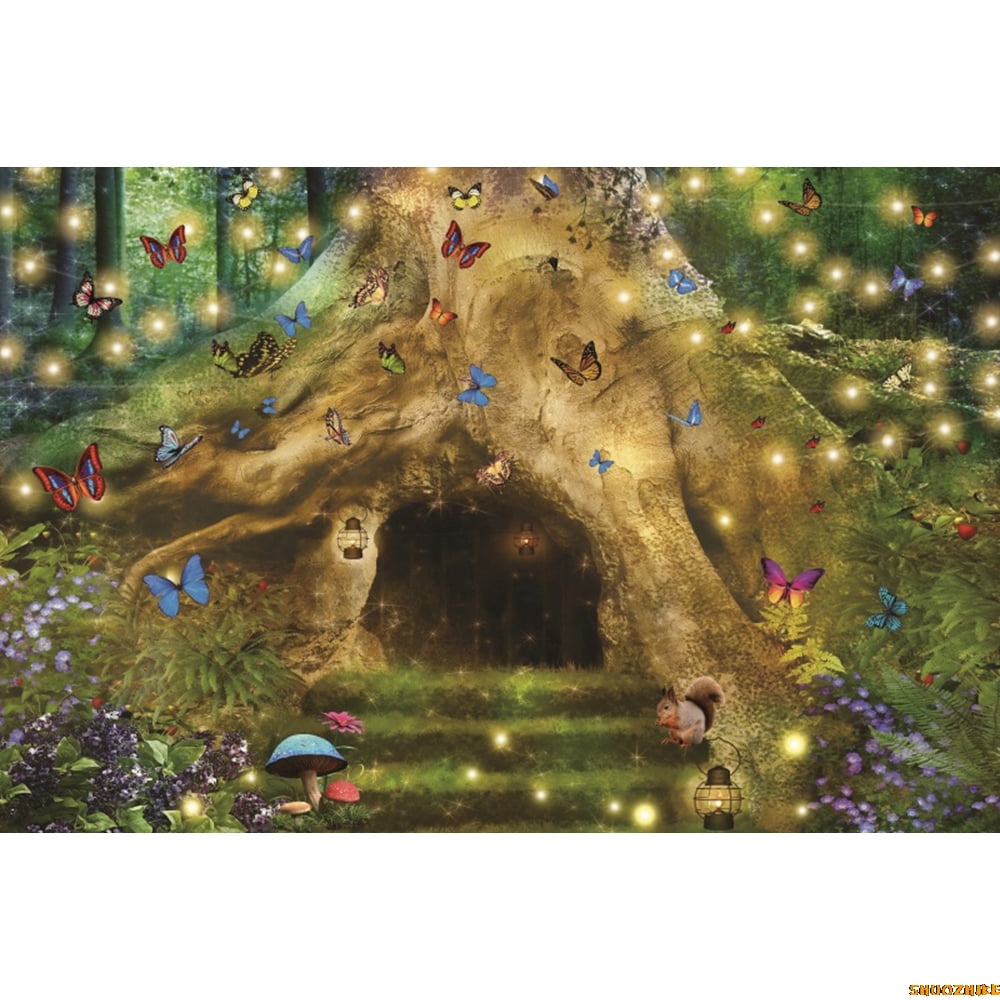 Enchanted Forest Backdrop Fairy Tale Fairyland Dreamy Natural Jungle ...
