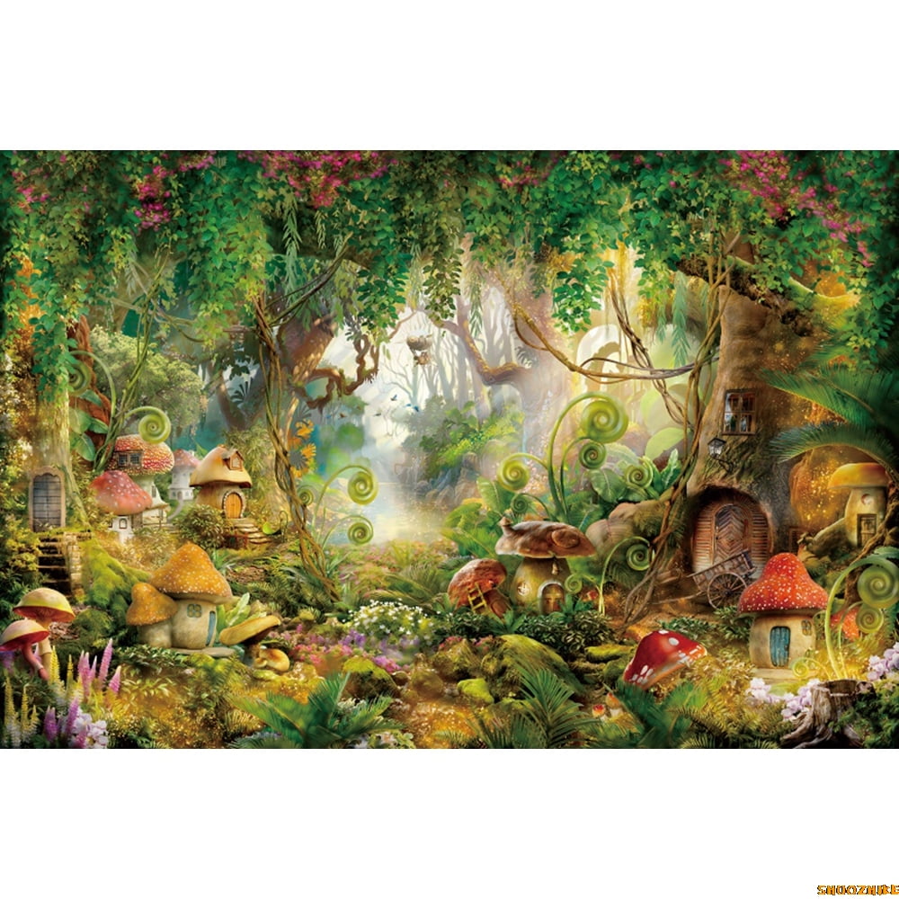 Enchanted Forest Backdrop Fairy Tale Fairyland Dreamy Natural Jungle ...
