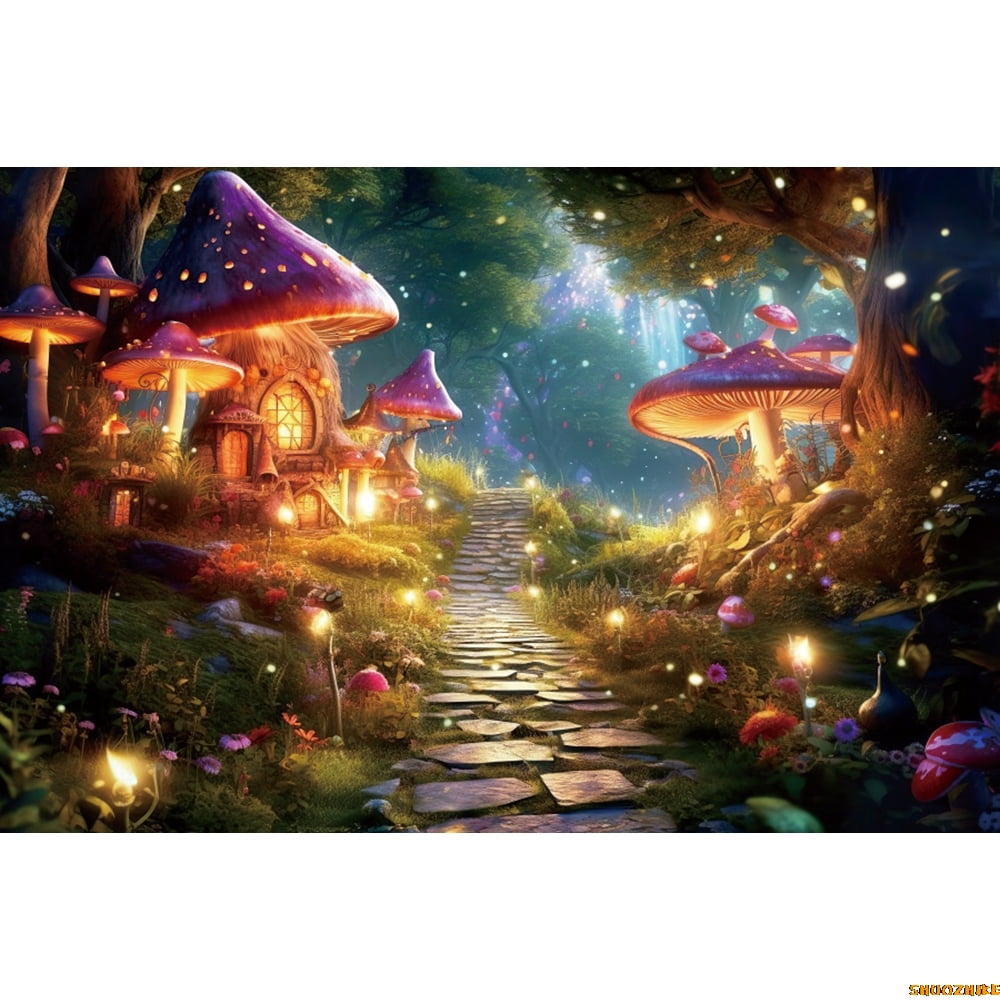 Enchanted Forest Backdrop Fairy Tale Fairyland Dreamy Natural Jungle ...
