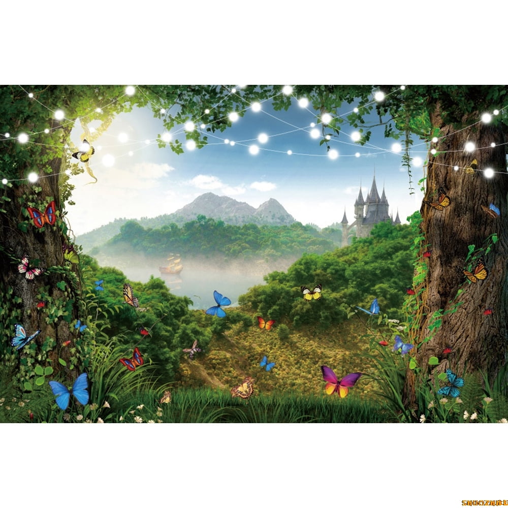 Enchanted Forest Backdrop Fairy Tale Fairyland Dreamy Natural Jungle ...