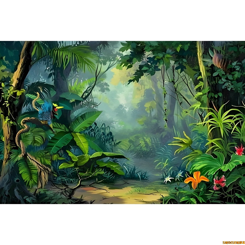 Enchanted Forest Backdrop Fairy Tale Fairyland Dreamy Natural Jungle ...