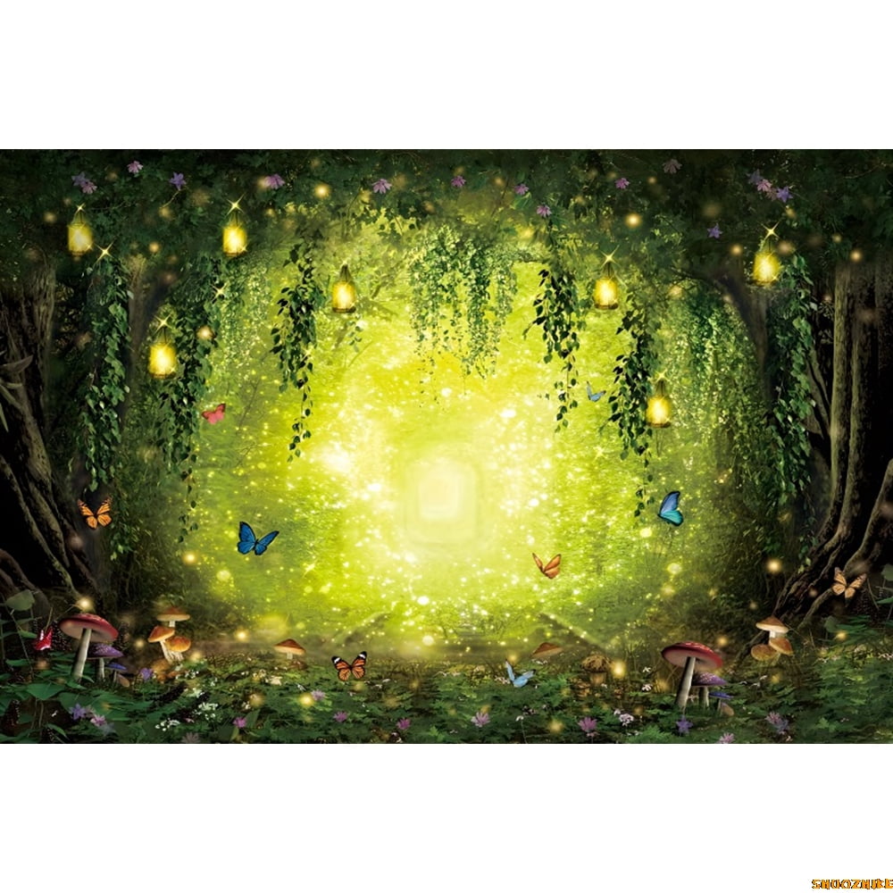 Enchanted Forest Backdrop Fairy Tale Fairyland Dreamy Natural Jungle ...