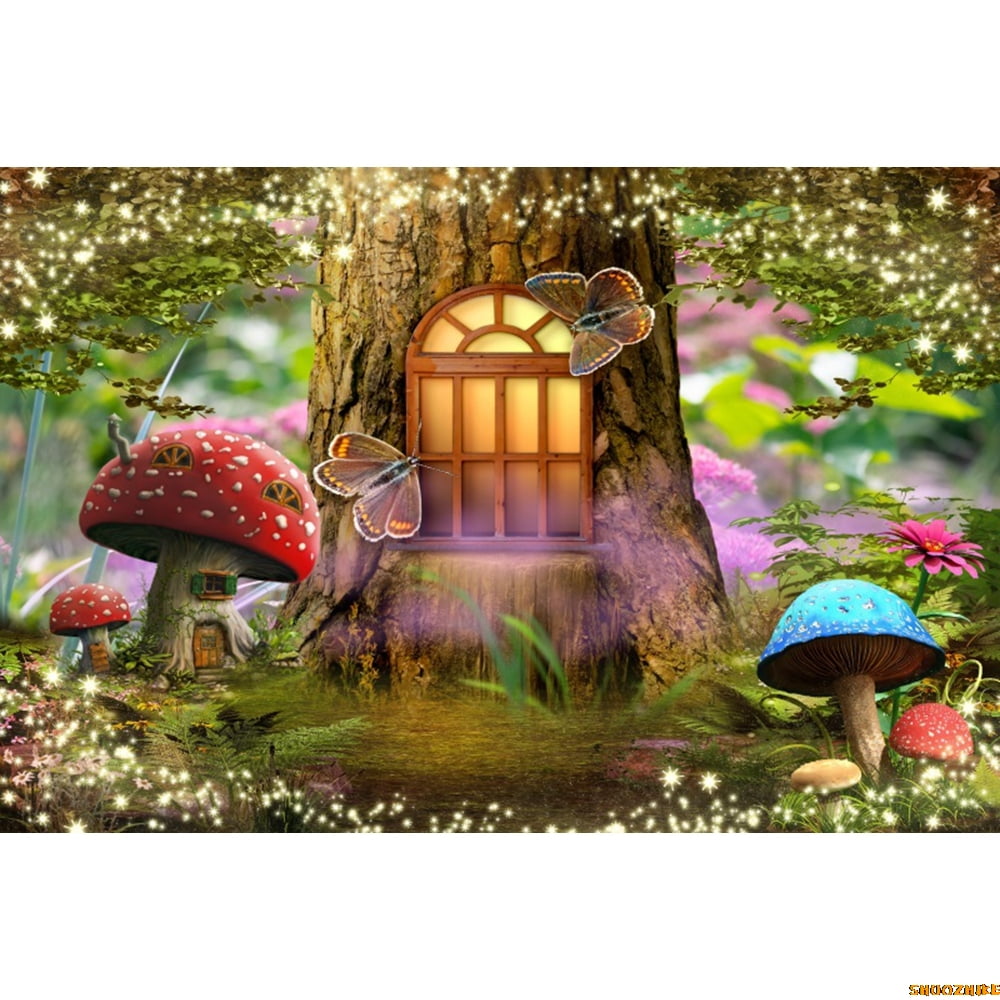 Enchanted Forest Backdrop Fairy Tale Fairyland Dreamy Natural Jungle ...