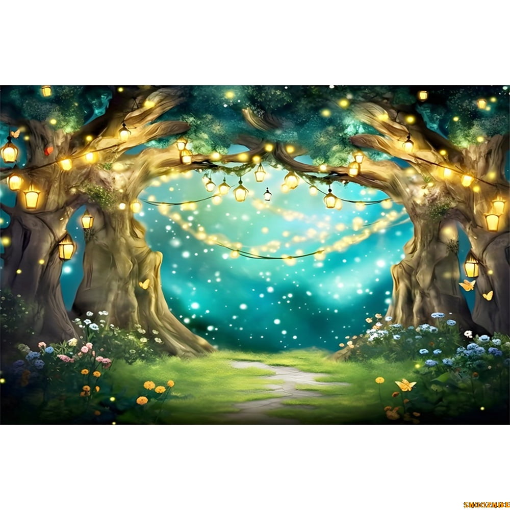 Enchanted Forest Backdrop Fairy Tale Fairyland Dreamy Natural Jungle ...