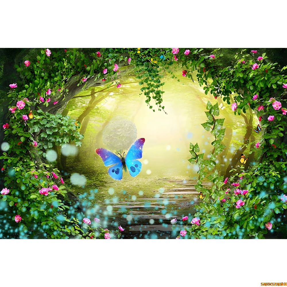 Enchanted Forest Backdrop Fairy Tale Fairyland Dreamy Natural Jungle ...