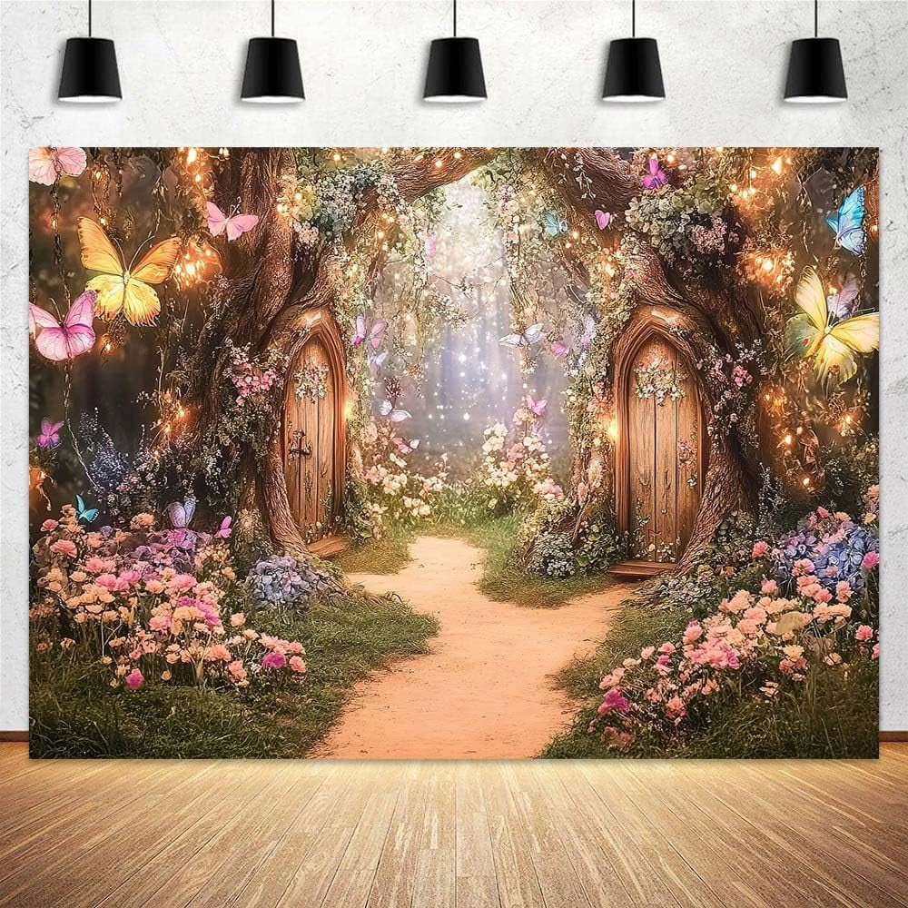 Enchanted Forest Backdrop Fairy Tale Enchanted Magic Garden Wonderland ...