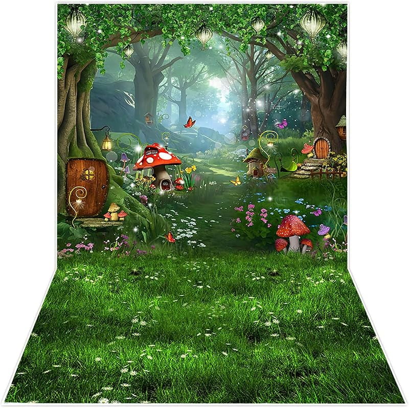 Enchanted Forest Backdrop Fairytale Mushroom Magic Forest Backdrop ...