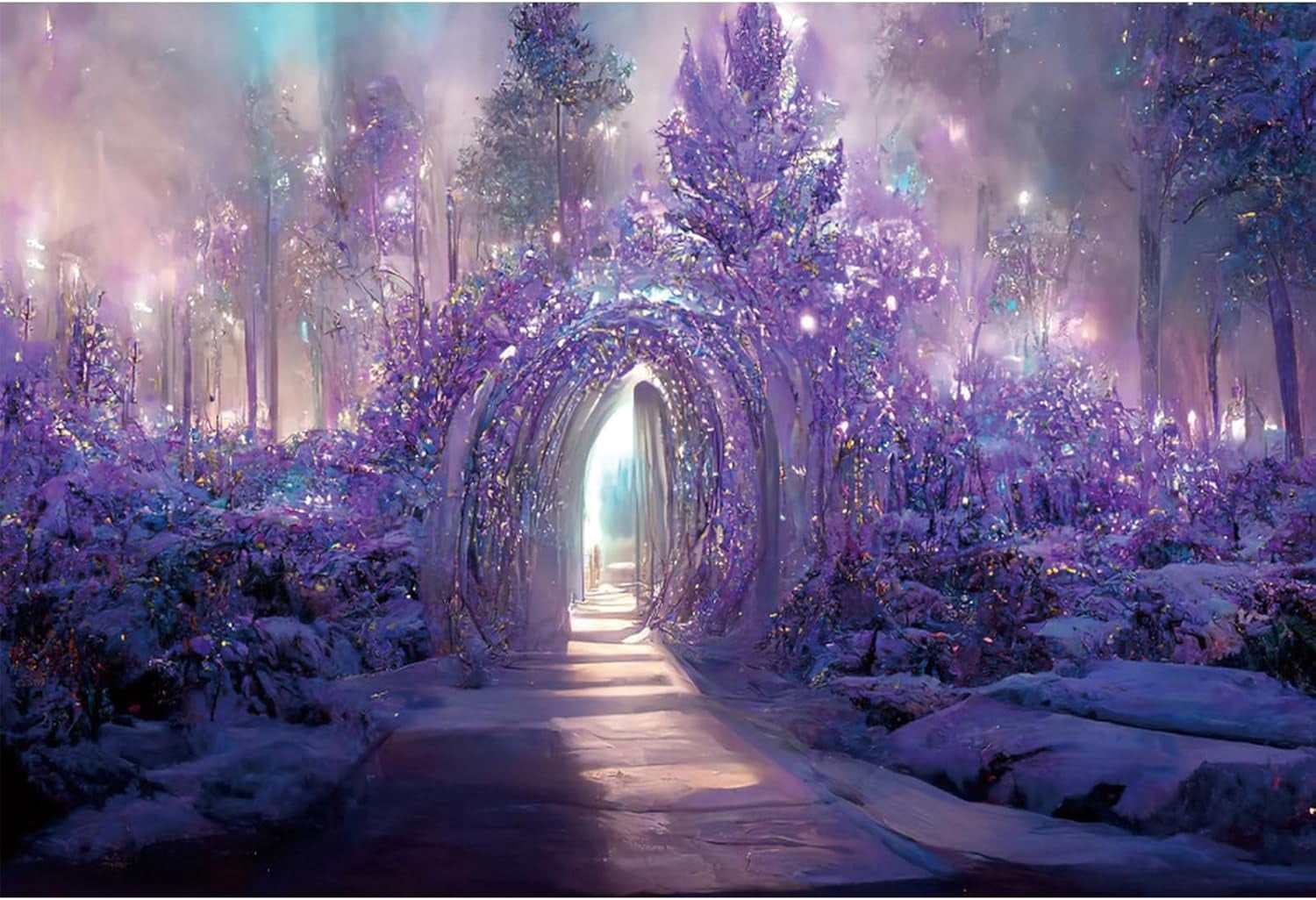 Enchanted Forest Backdrop Magical Garden Fairy Tale Wonderland Violet ...