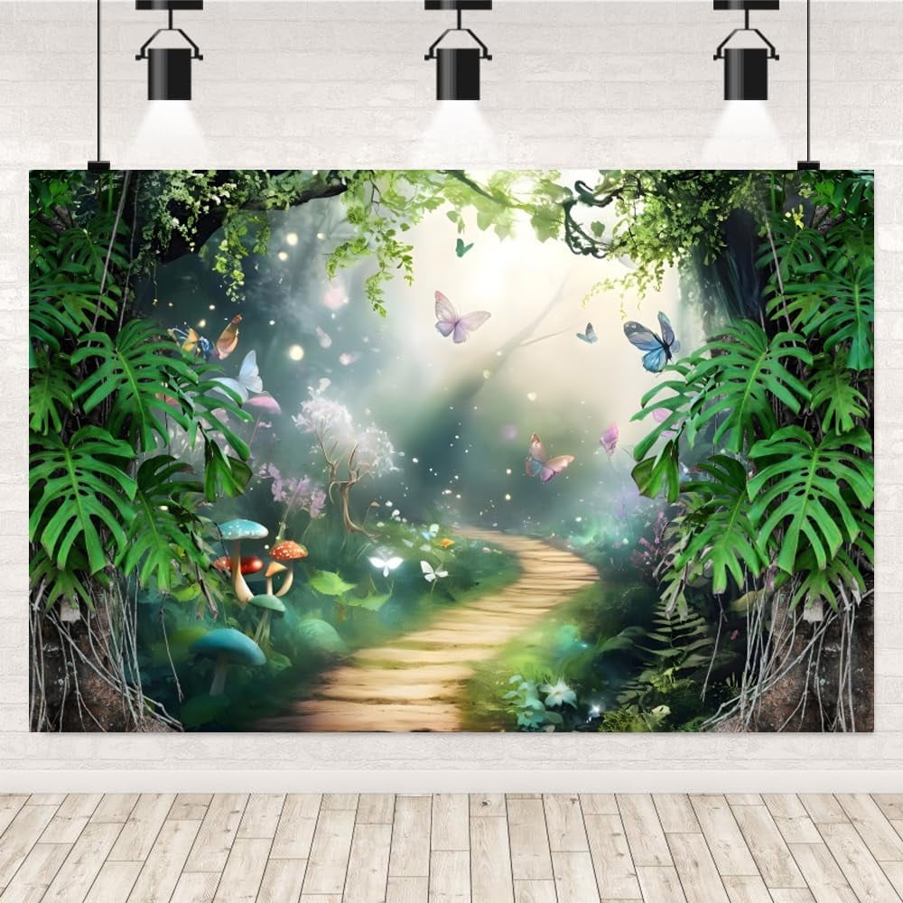 Enchanted Forest Backdrop Spring Fairytale Wonderland Backdrop Green ...
