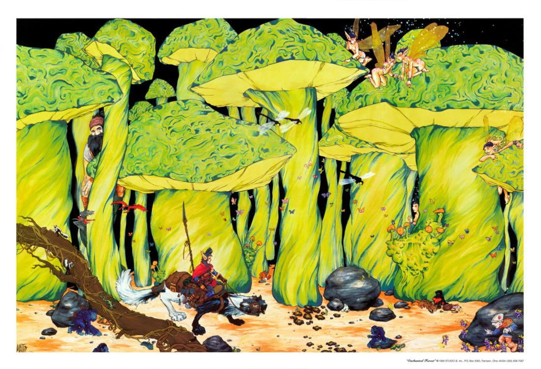 Enchanted Forest Blacklight Poster - 32x22 - Walmart.com