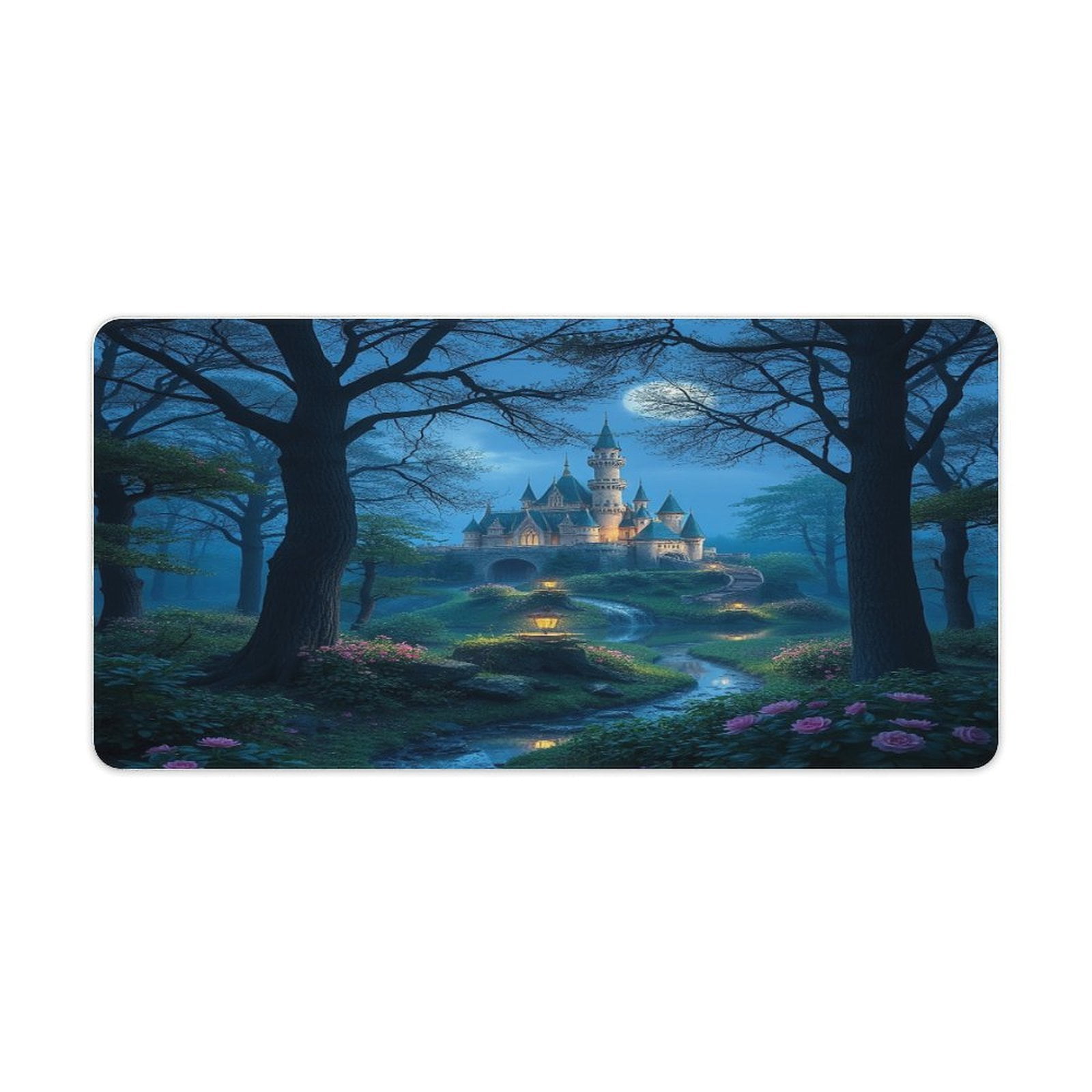 Enchanted Forest Castle Mouse Pad Gamer Keyboard Desk Mats Computer ...