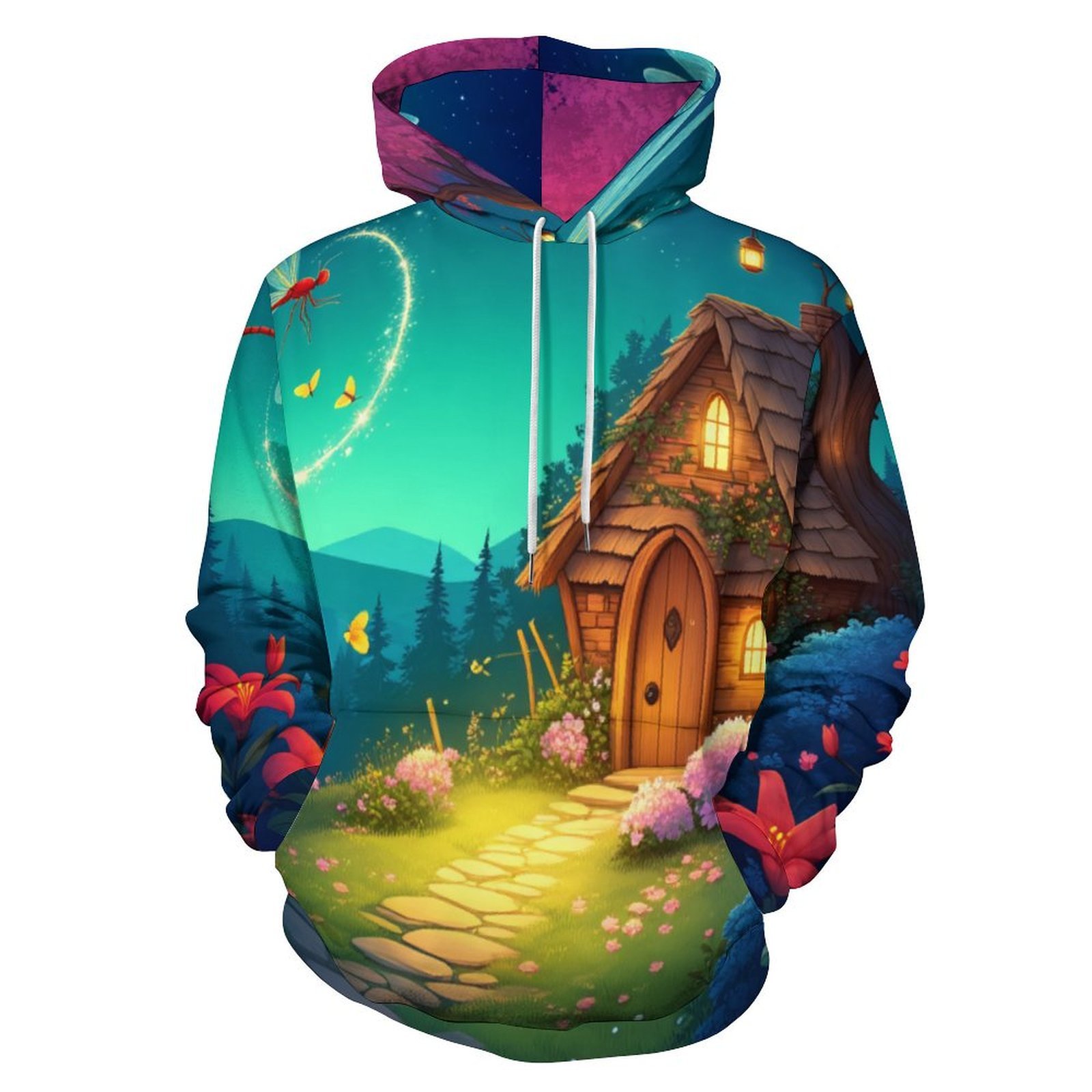 Enchanted Forest Cottage(1)-1 Men's Women New Sweatshirt Hoodie Men's ...