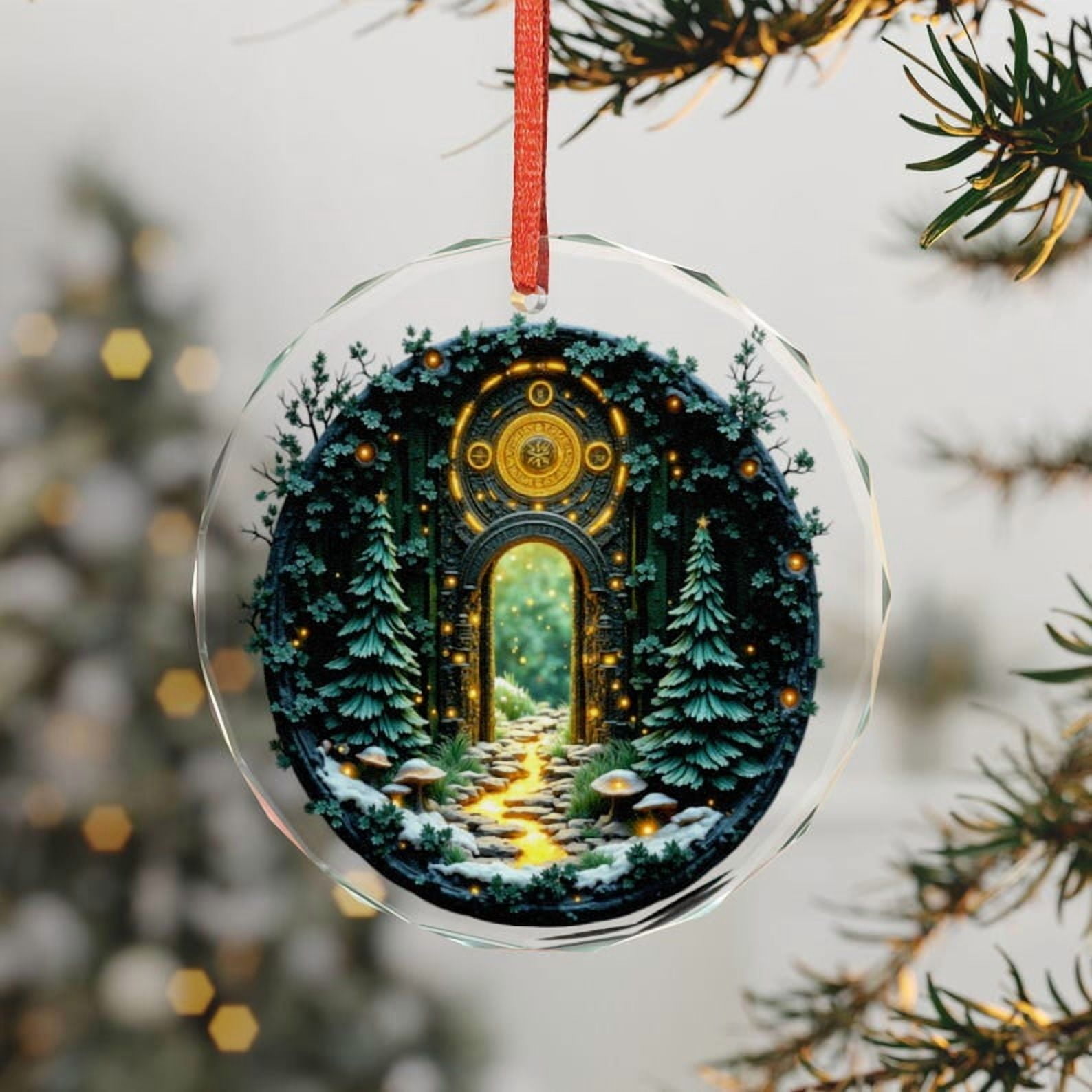 Enchanted Forest Crystal Ornament | Premium Holiday Glass Ornament ...