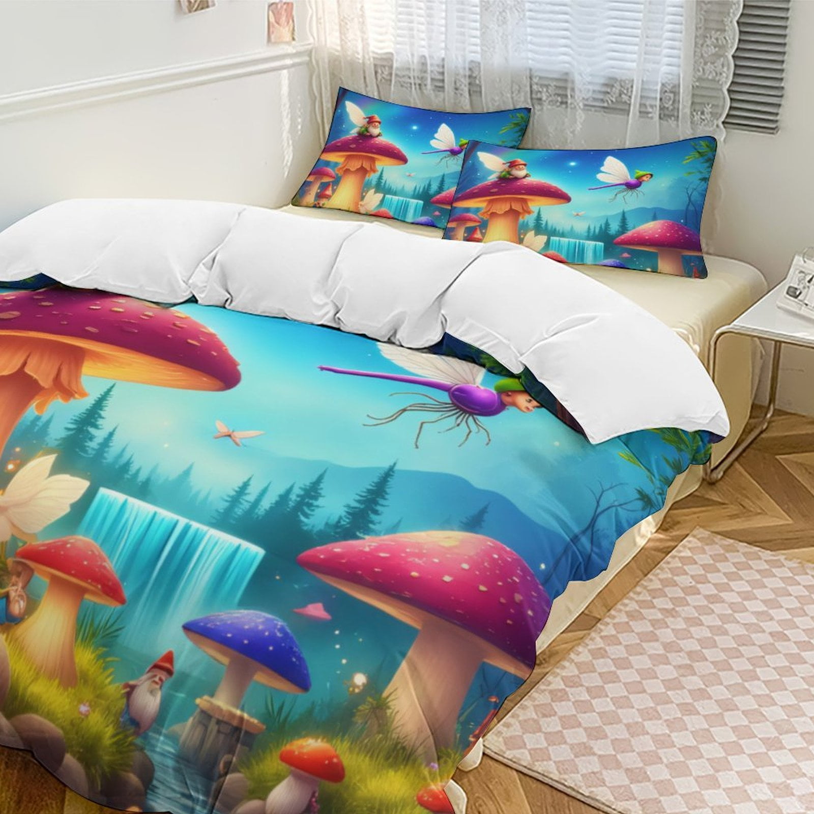 Enchanted Forest Fairy Scene 3D Duvet Cover Set Quilt Cover Theme of ...