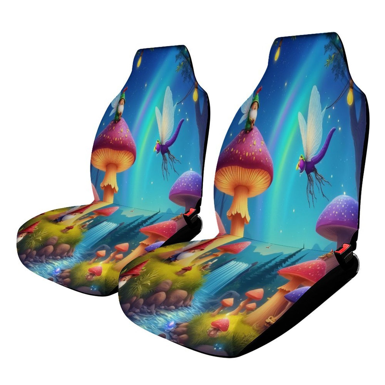 Enchanted Forest Fairy Scene Set of 2 Car Seat Covers Seat for Carseats ...