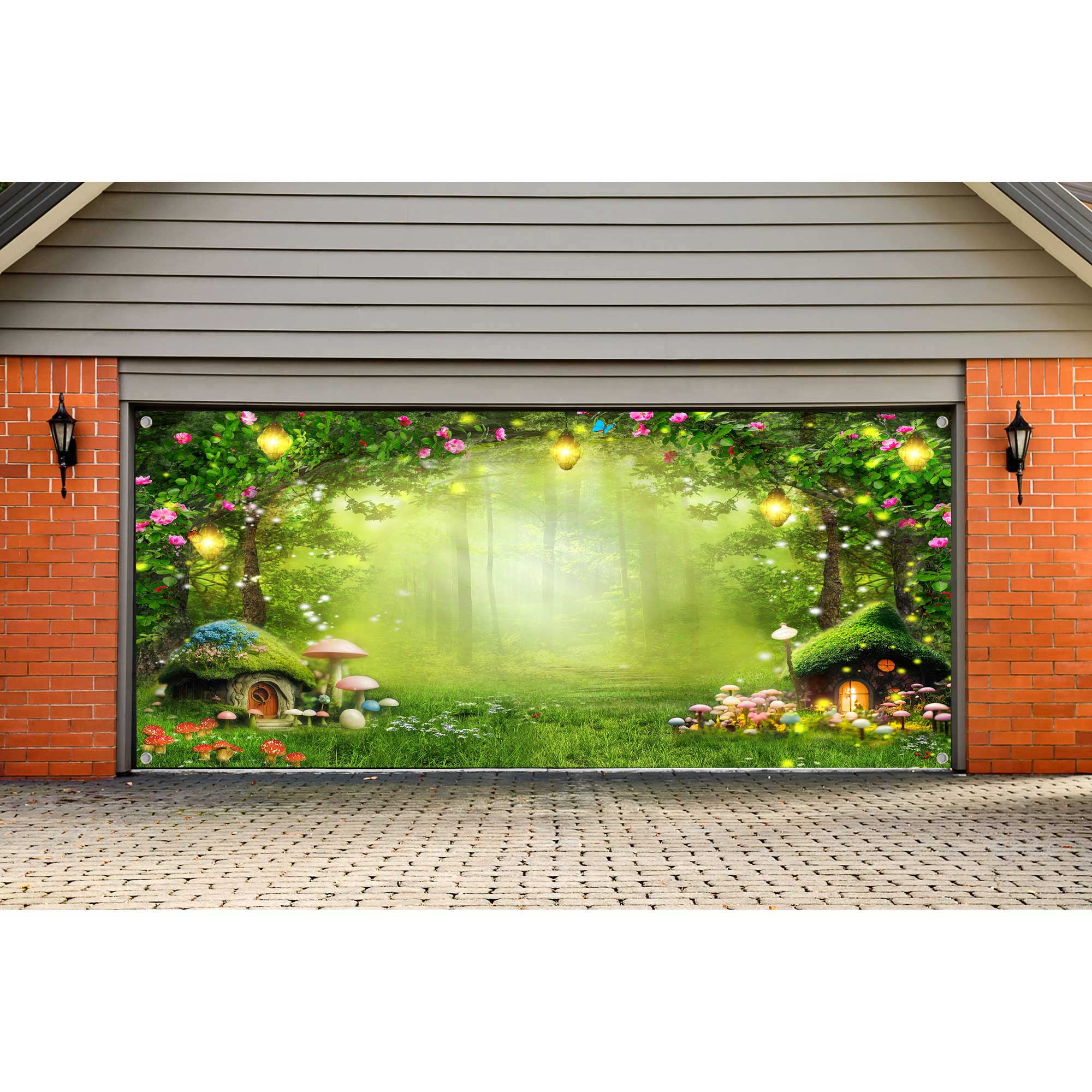 Enchanted Forest Garage Door Cover Banner Decorations Background Large ...