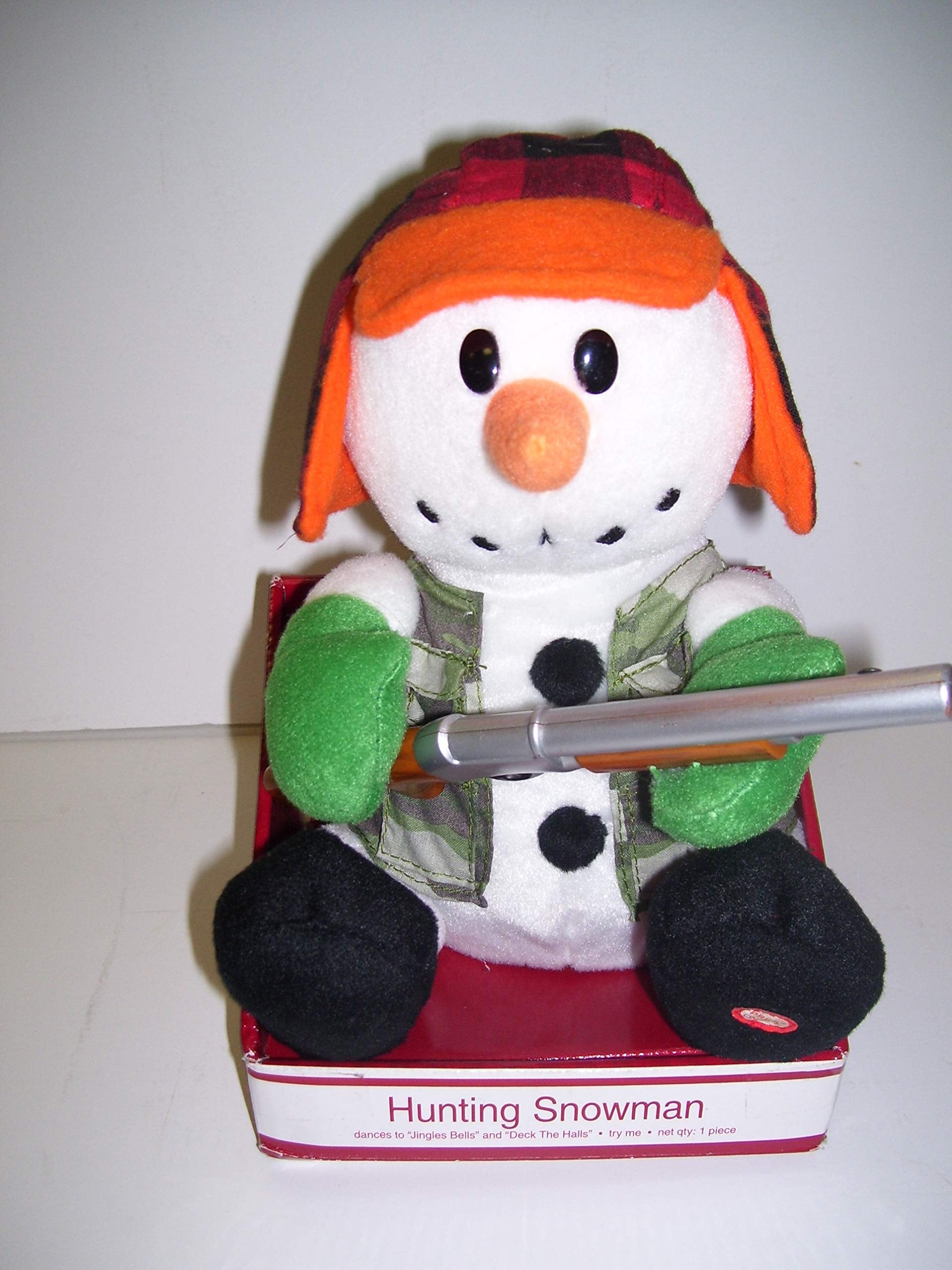 Enchanted Forest Hunting Snowman Sings Jingle Bells and Deck The Halls ...