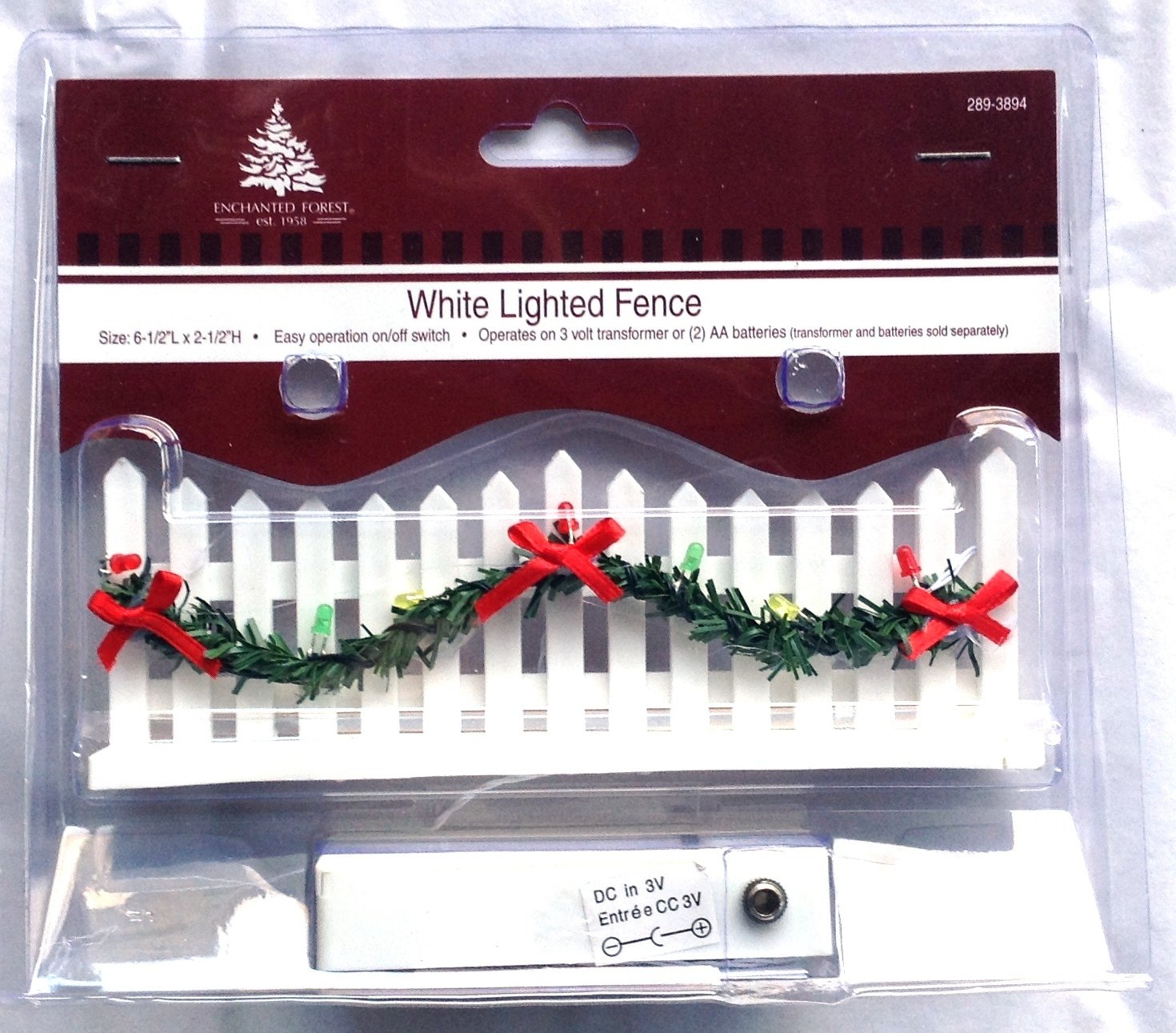 Enchanted Forest Multi-Color Lighted White Fence #289-3894 - Walmart.com